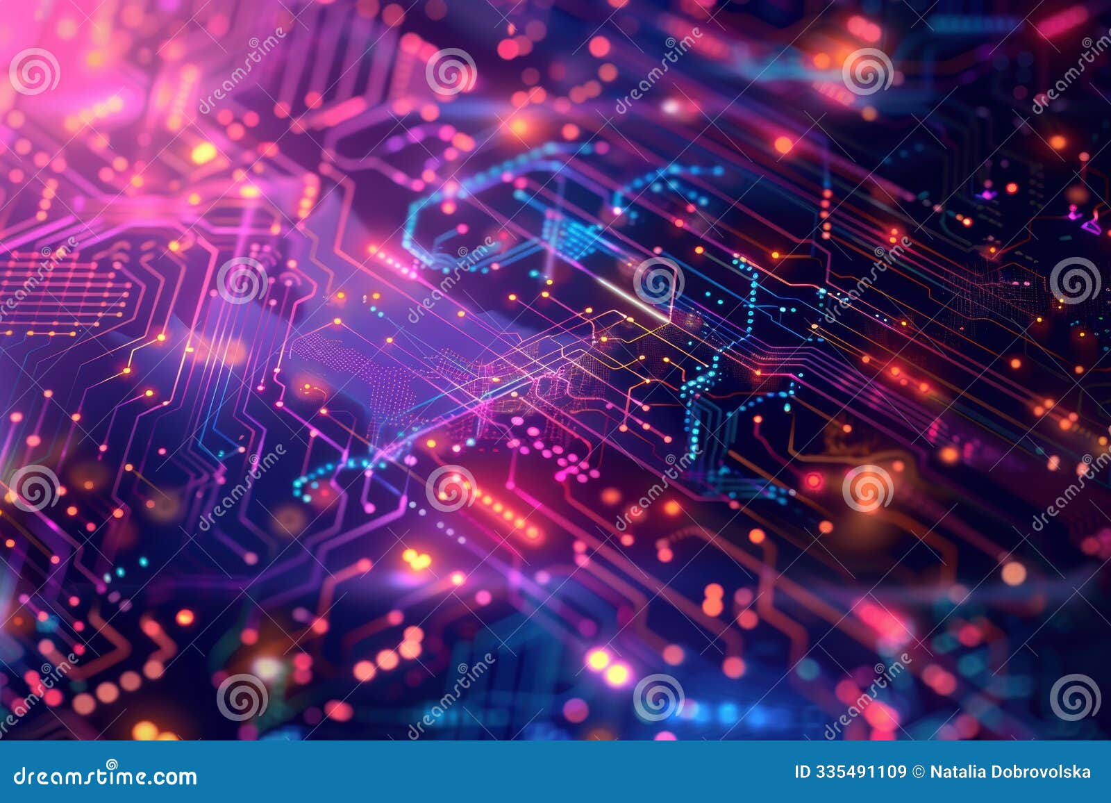 Ai Algorithm Abstract Background With Digital Patterns Circuits And Codes Stock Image Image