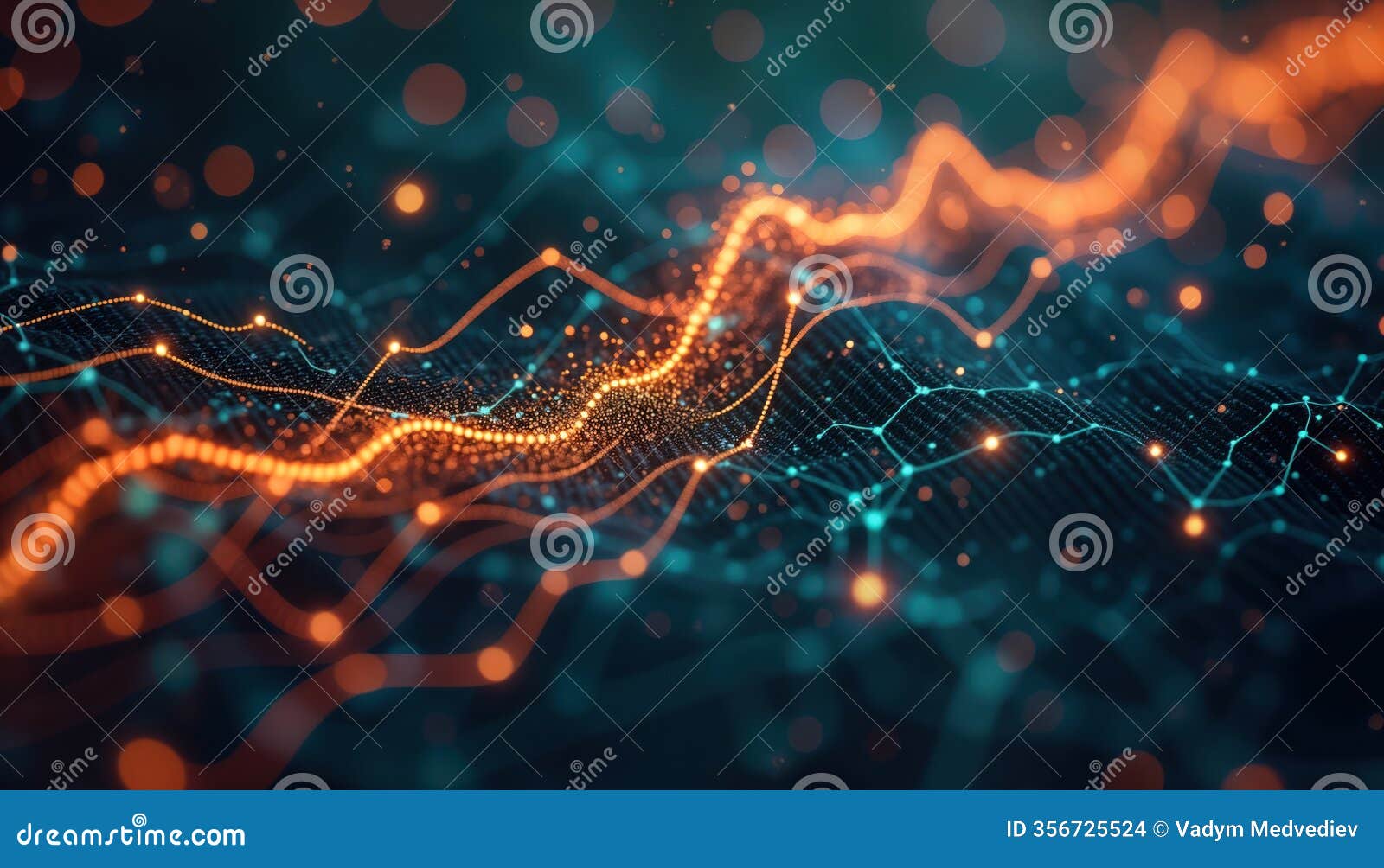 AI Algorithm Shows Pattern of Data Points. Single Data Point Stands Out ...