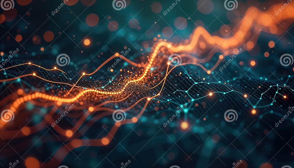 AI Algorithm Shows Pattern of Data Points. Single Data Point Stands Out ...