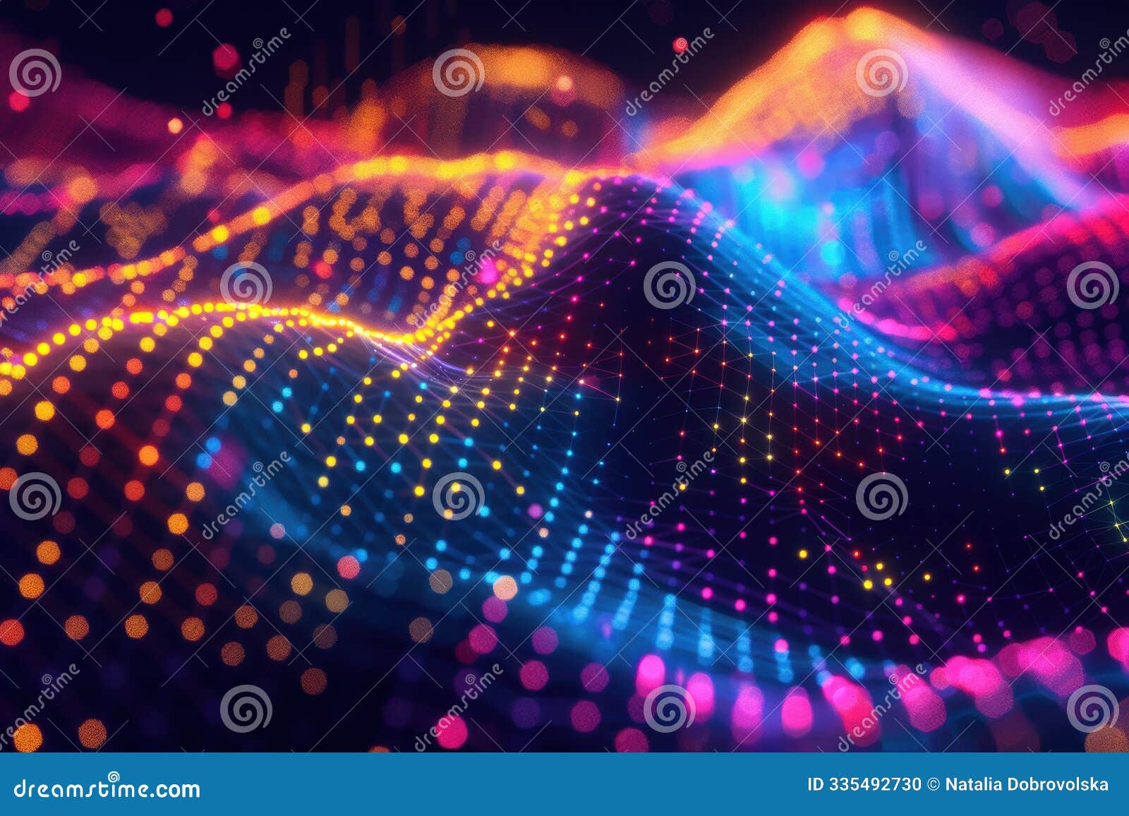 AI Algorithms Abstract Background with Neural Networks, Circuits, and Data Flow. Stock Photo ...