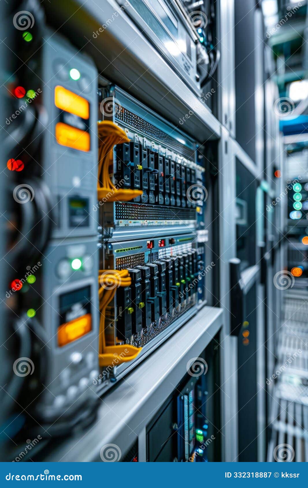 AI Algorithms Monitor Equipment Health in Data Center Setting Stock ...