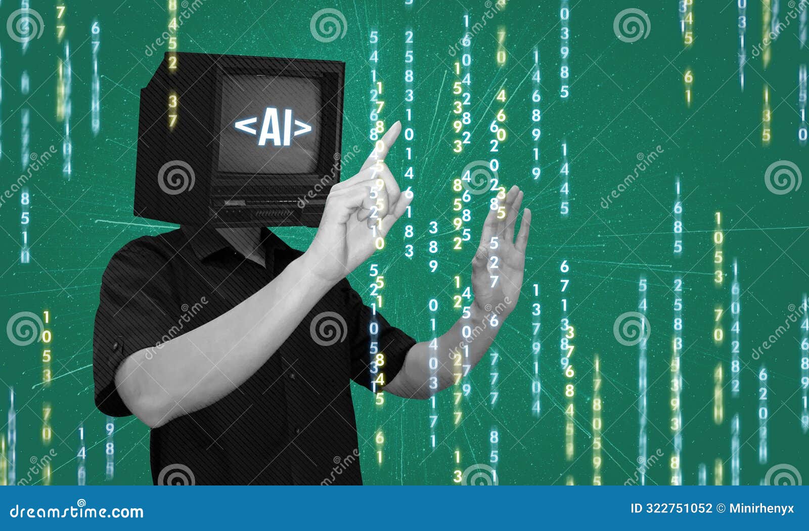 AI Analyzing Data in Human Form Stock Photo - Image of calculation ...