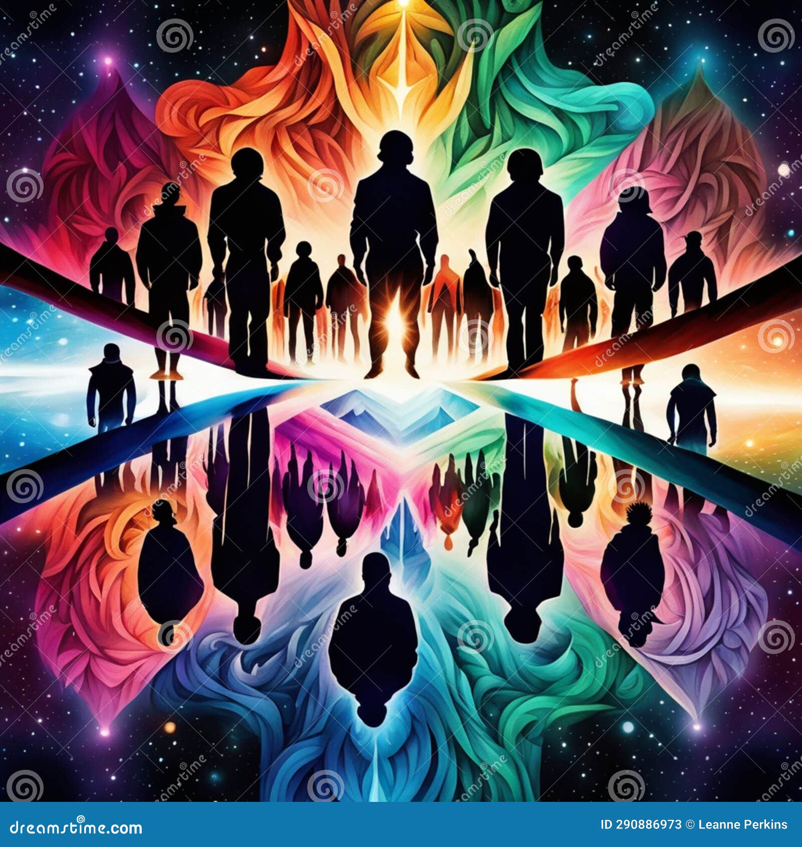 People united picture stock image. Image of purple, painting - 290886973