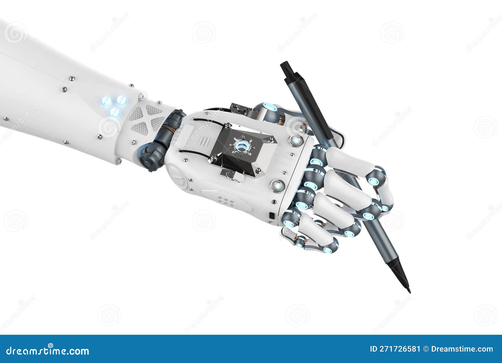 Robot Writing A Letter Using Artificial Intelligence. Royalty-Free ...