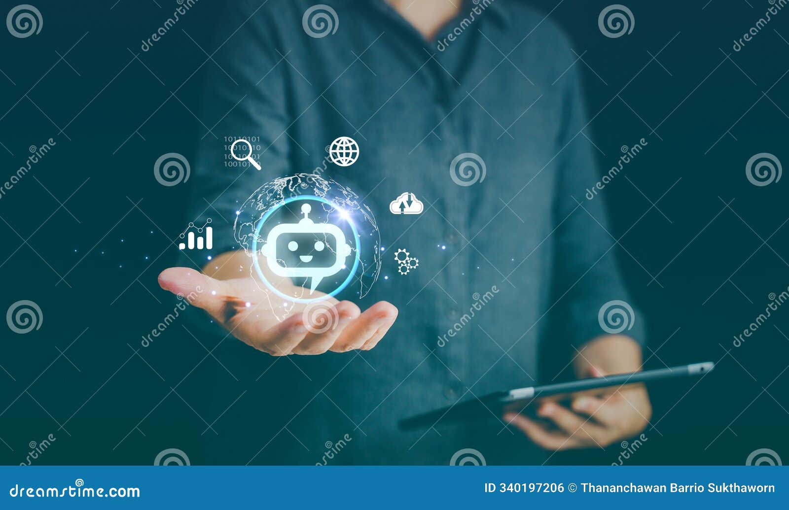 Ai, Artificial Intelligence Business Technology Using Bot, Learning ...