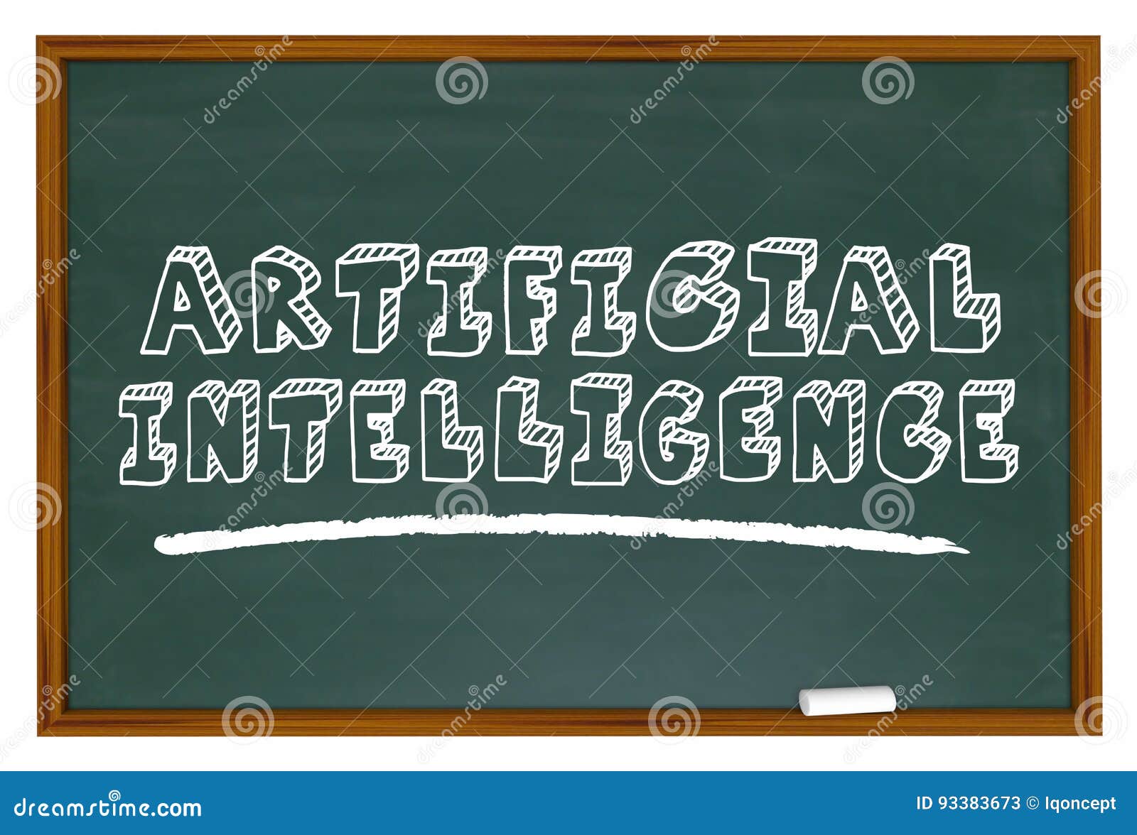 AI Artificial Intelligence Chalkboard Stock Illustration - Illustration ...