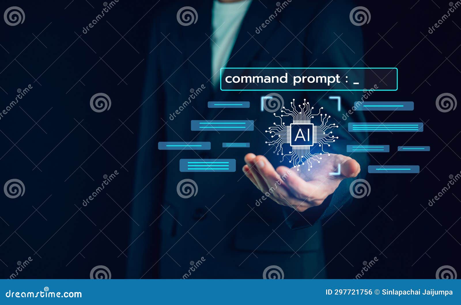 AI (Artificial Intelligence), Chatbot Growing Concept. Stock Photo ...