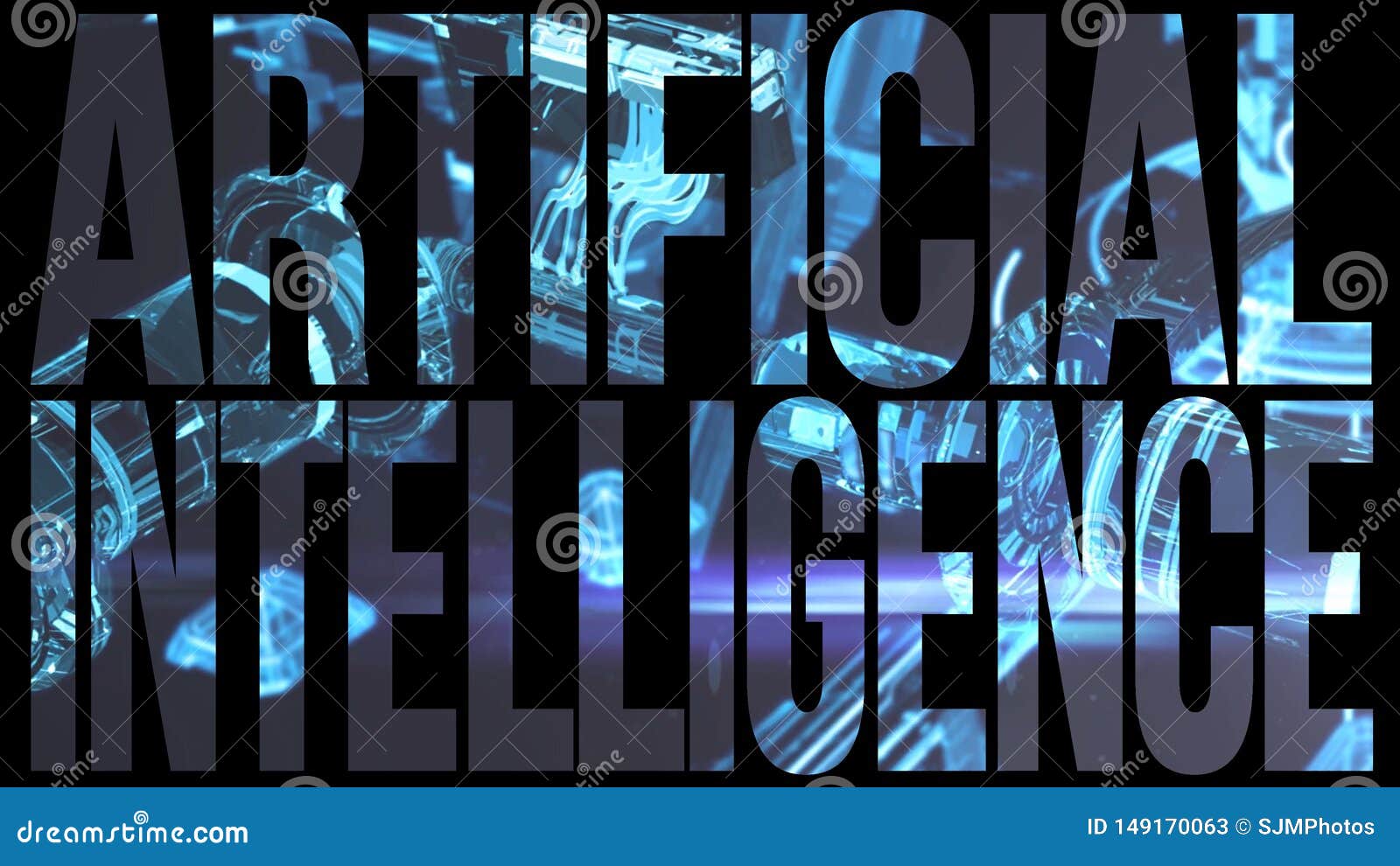 AI Artificial Intelligence Computer Code Title Logo with Futuristic ...