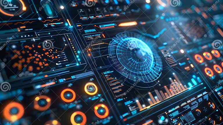 AI Artificial Intelligence Concept Deep Learning GUI Stock Illustration ...