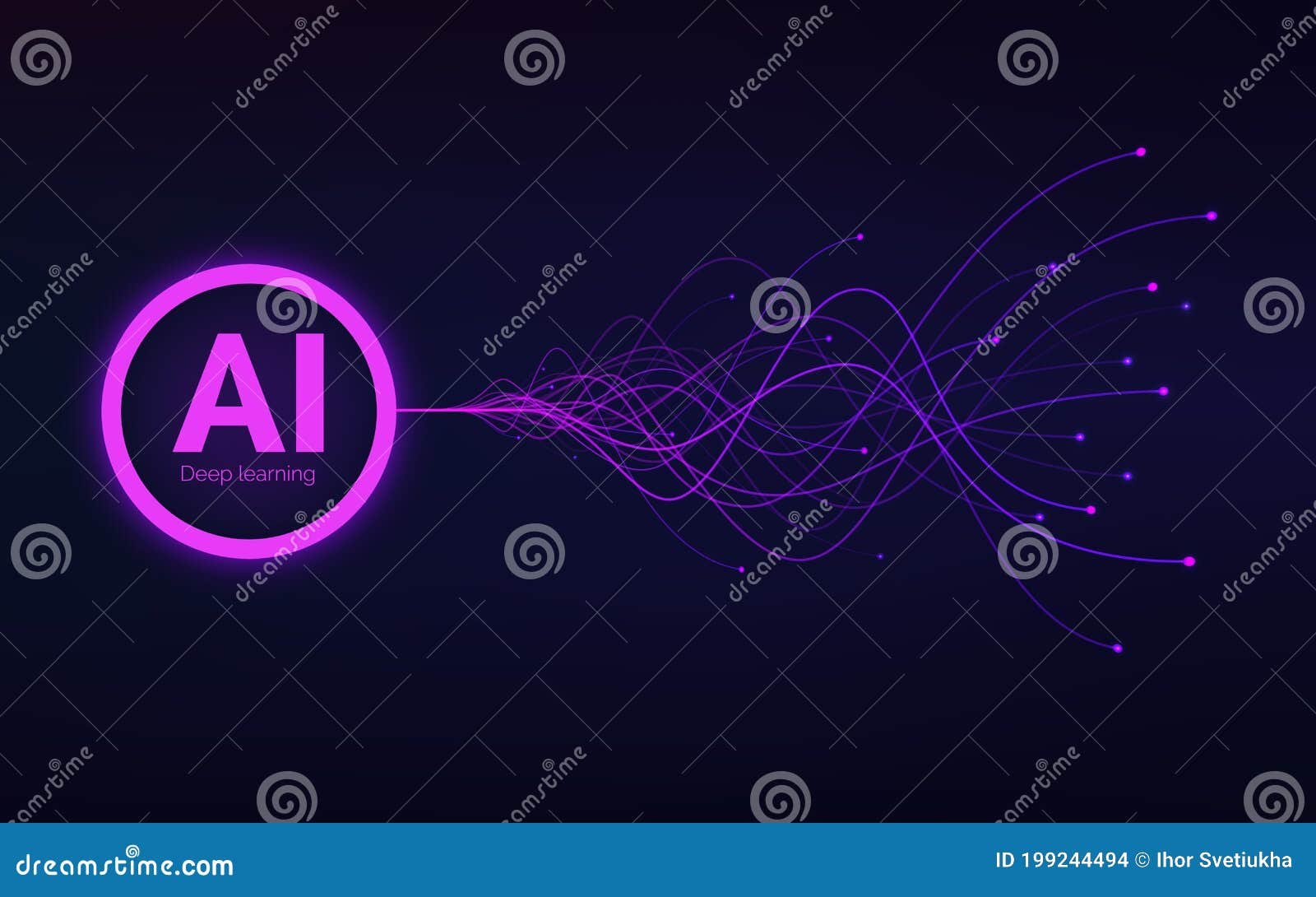 Ai Artificial Intelligence Concept Of Neural Networks Abstract