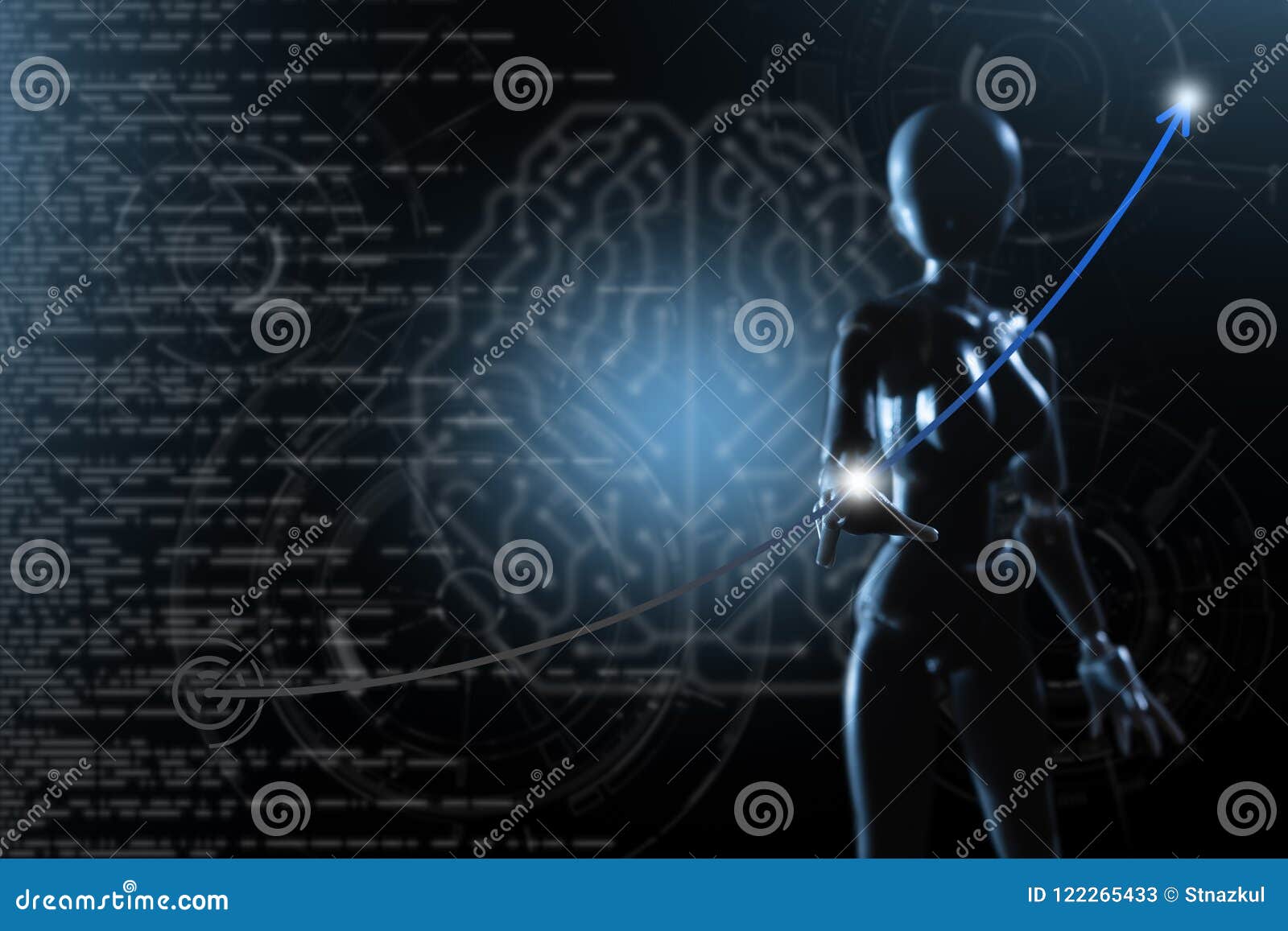 AI, Artificial Intelligence Conceptual of Next Generation Techno Stock ...