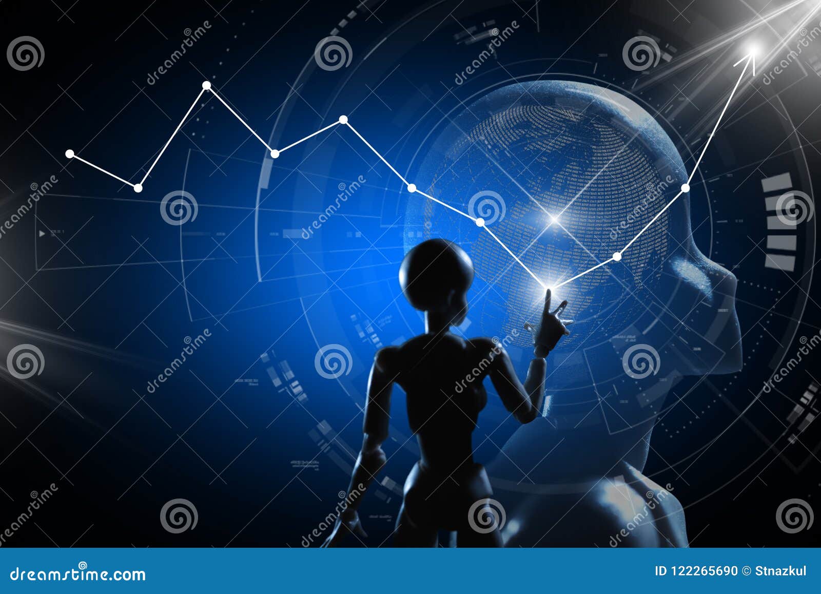 AI, Artificial Intelligence Conceptual of Next Generation Techno Stock ...