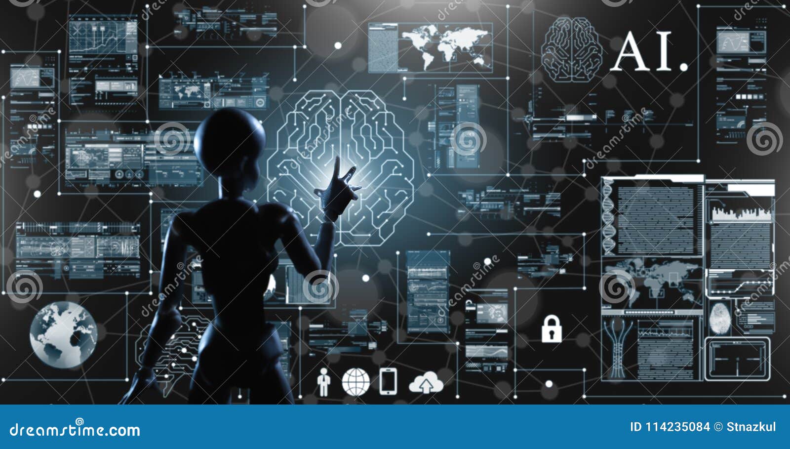 AI, Artificial Intelligence Conceptual of Next Generation Techno Stock ... AI, Artificial Intelligence Conceptual of Next Generation Techno Stock ...