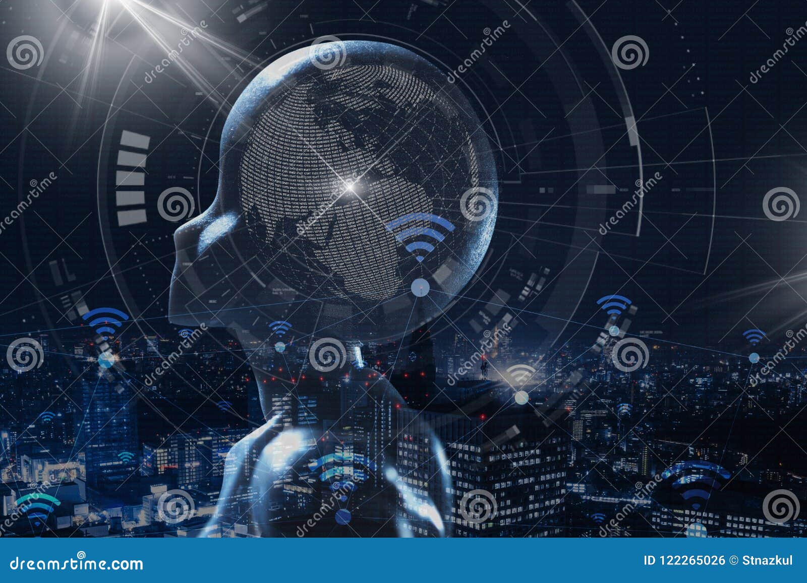 AI, Artificial Intelligence Conceptual of Next Generation Techno Stock ...