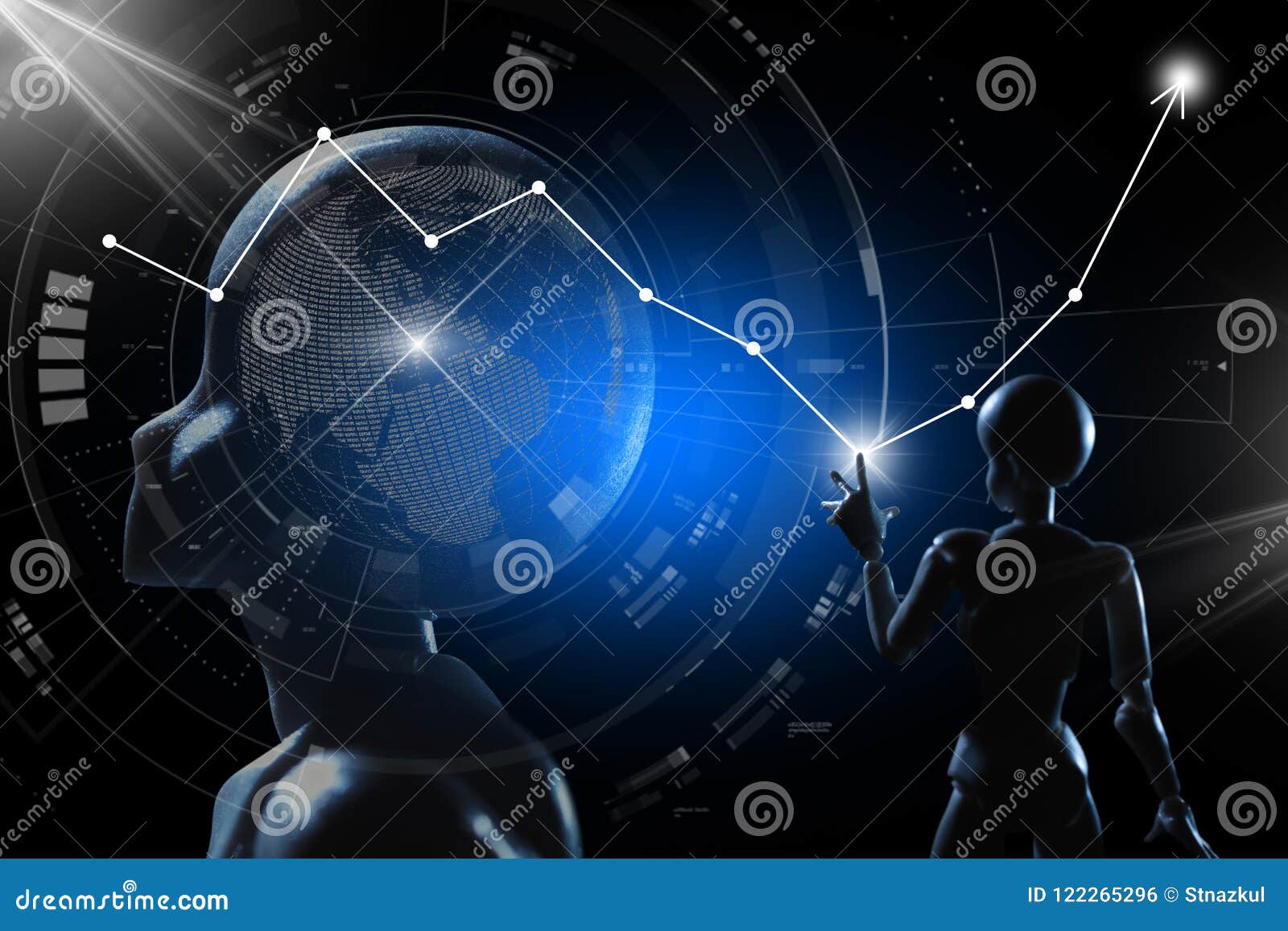 AI, Artificial Intelligence Conceptual of Next Generation Techno Stock ...