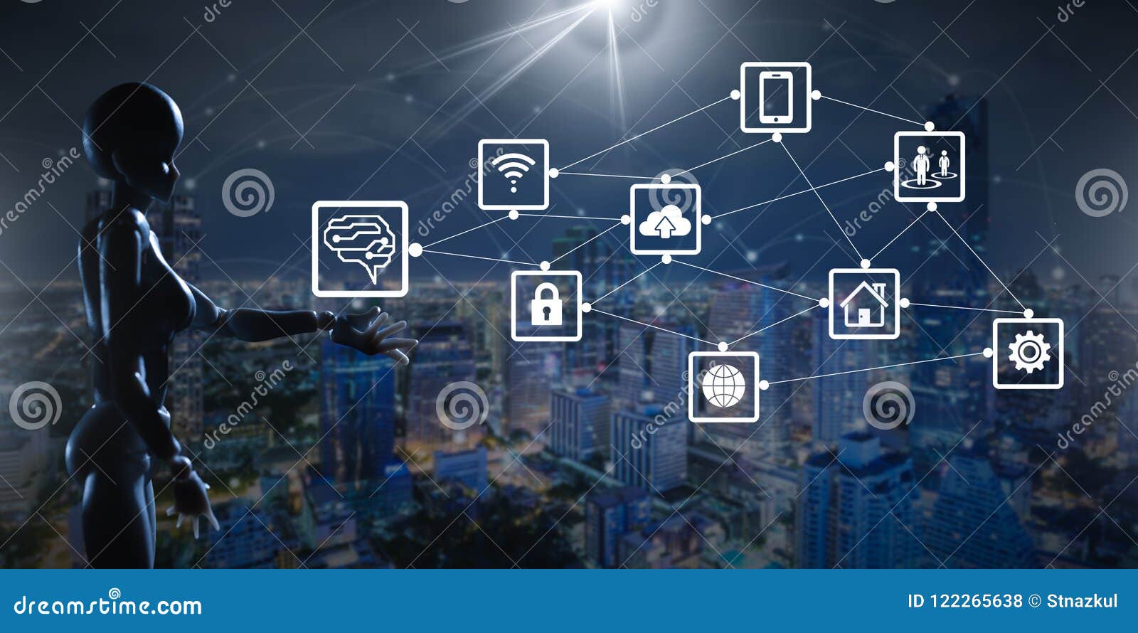 AI, Artificial Intelligence Conceptual of Next Generation Techno Stock ...