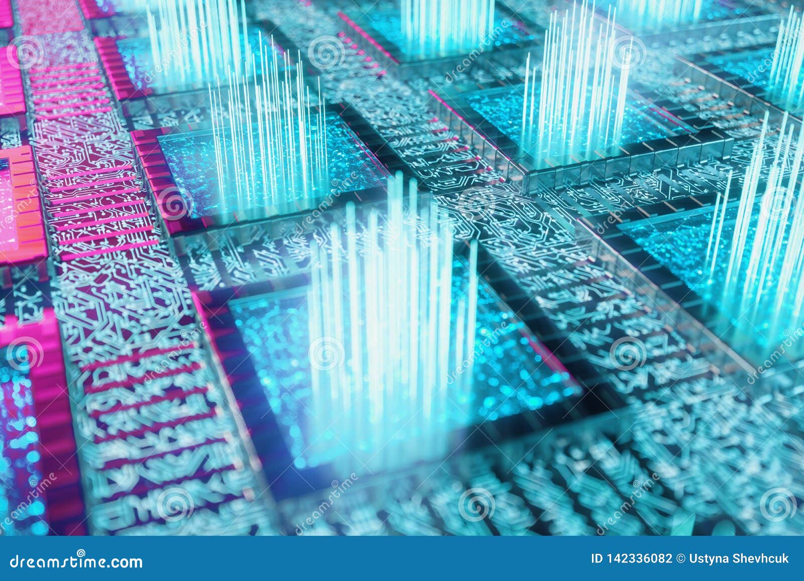 AI - Artificial Intelligence CPU Concept. Machine Learning. CPU on the ...