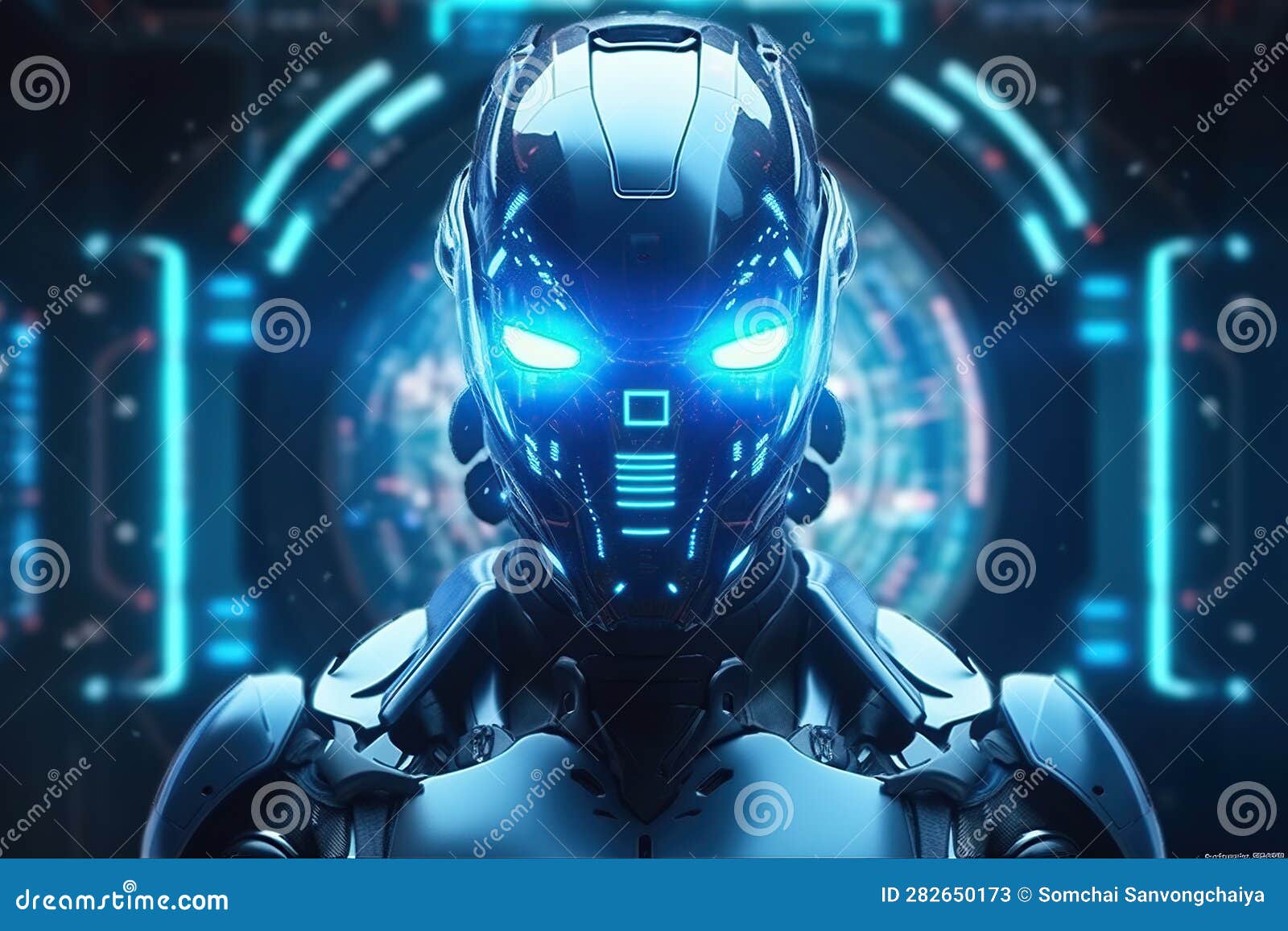 AI Artificial Intelligence 3D Research of Developing Robots and Cyborgs ...