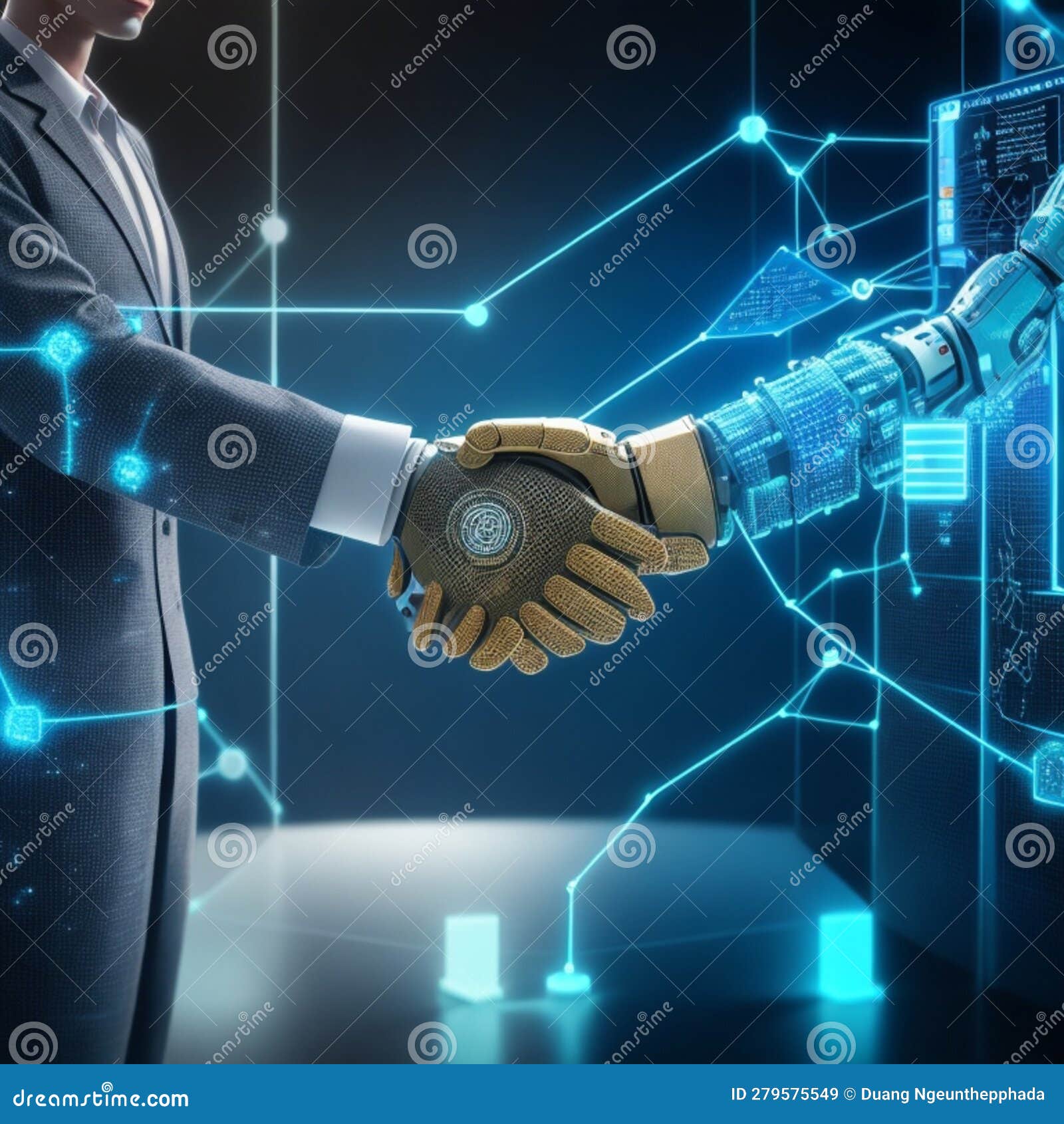 Ai Artificial Intelligence and Data Science, Technology, Machine Learning, 3d Rendering Digital ...