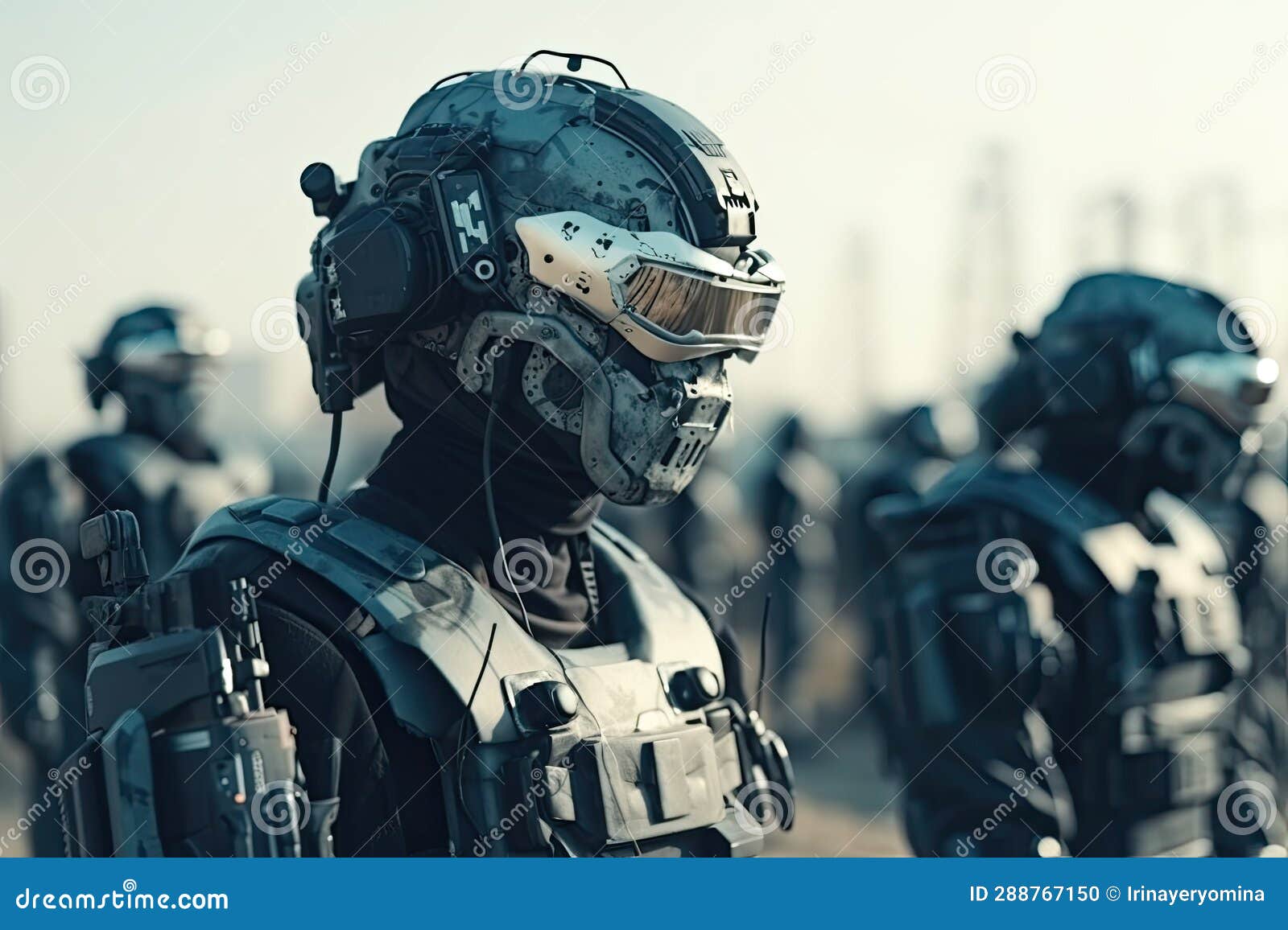 Army Bots Marching In Formation Royalty-Free Stock Photo ...