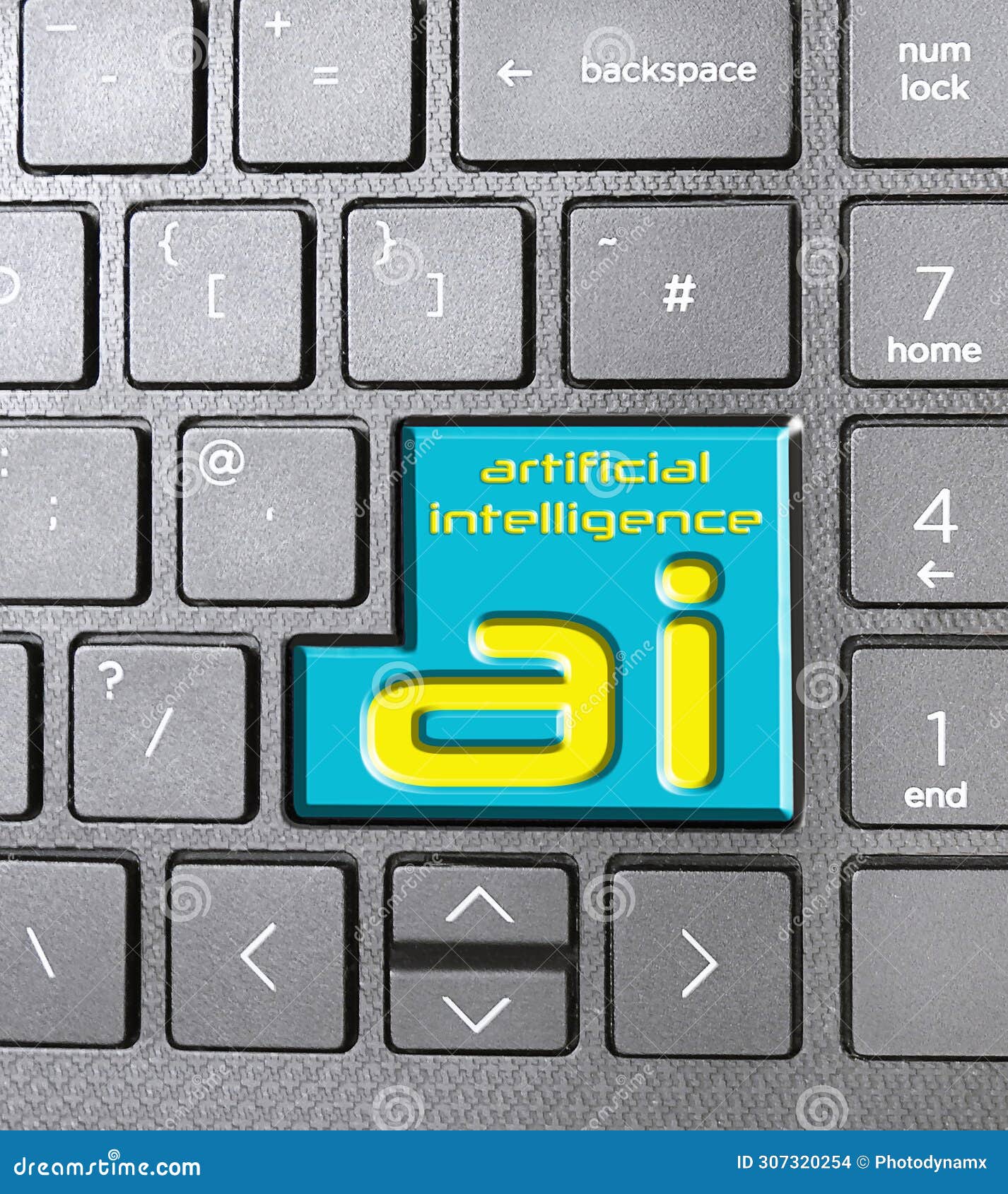 AI Artificial Intelligence Icon Computer Communications Typing Keyboard ...