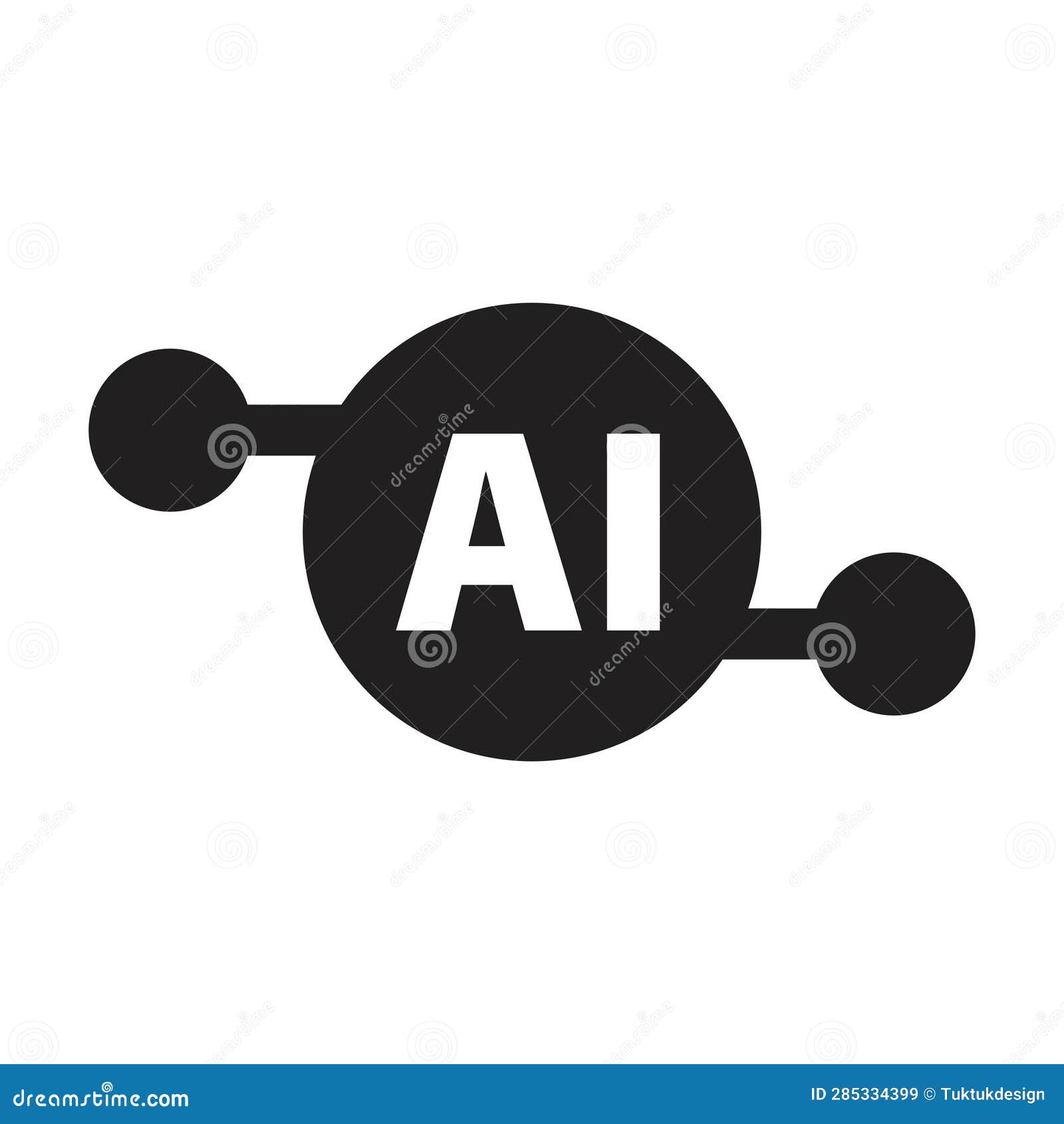 AI, Artificial Intelligence Icon Digital Micro Chip for Computer and ...