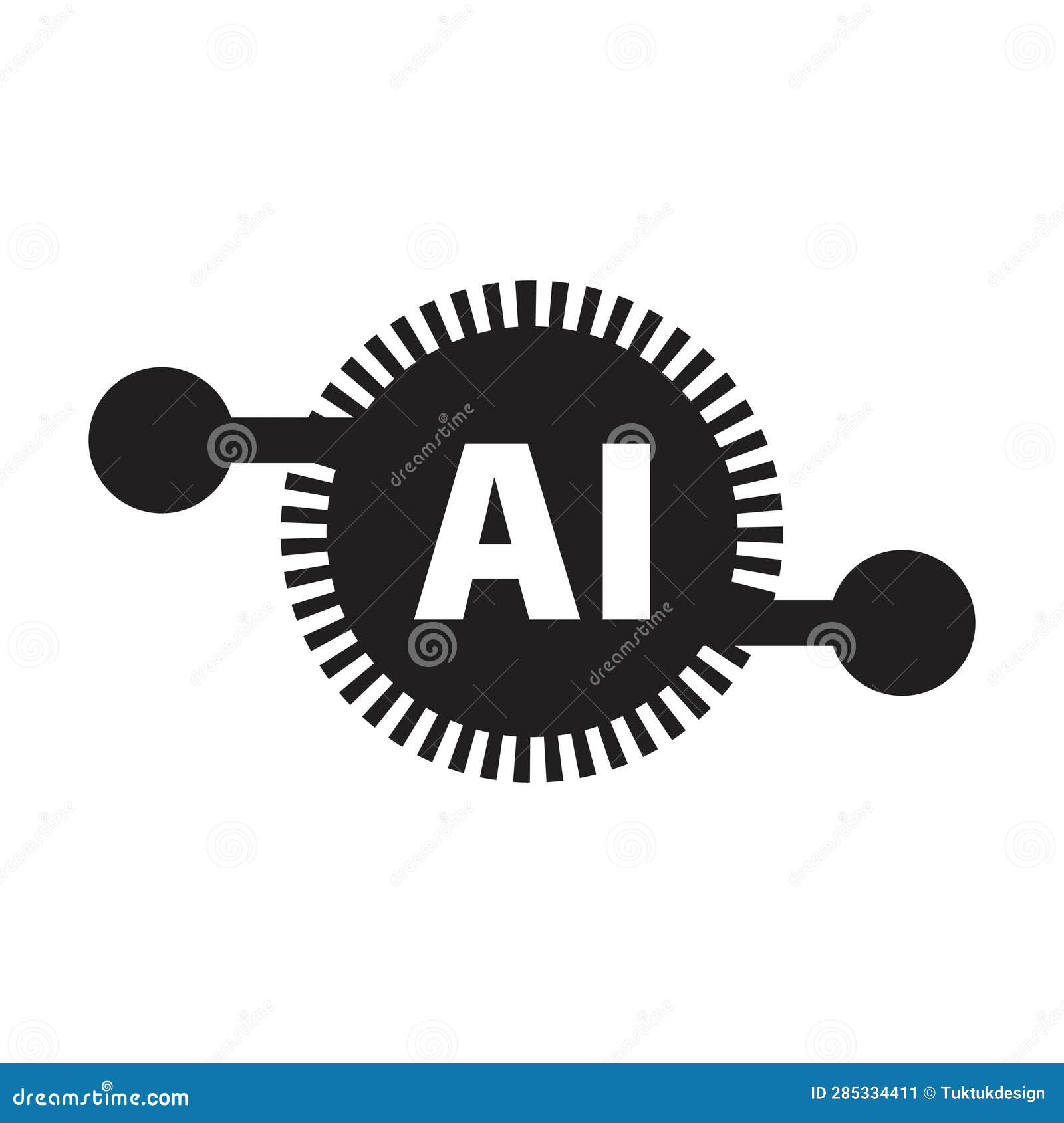 AI, Artificial Intelligence Icon Digital Micro Chip for Computer and ...