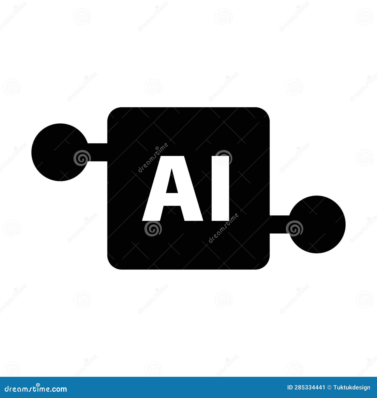AI, Artificial Intelligence Icon Digital Micro Chip for Computer and ...