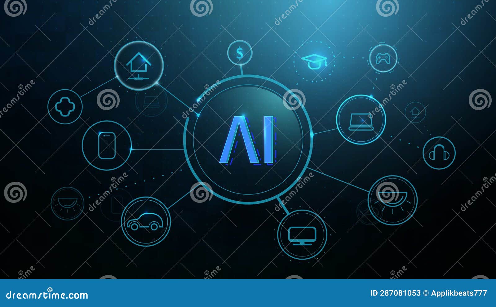 AI, Artificial Intelligence, Internet of Things IoT, Infographic ...