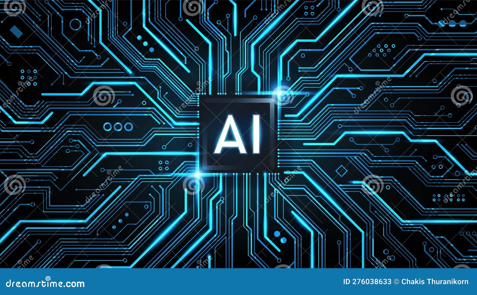 AI Chipset, Artificial Intelligence Icon Vector Illustration ...