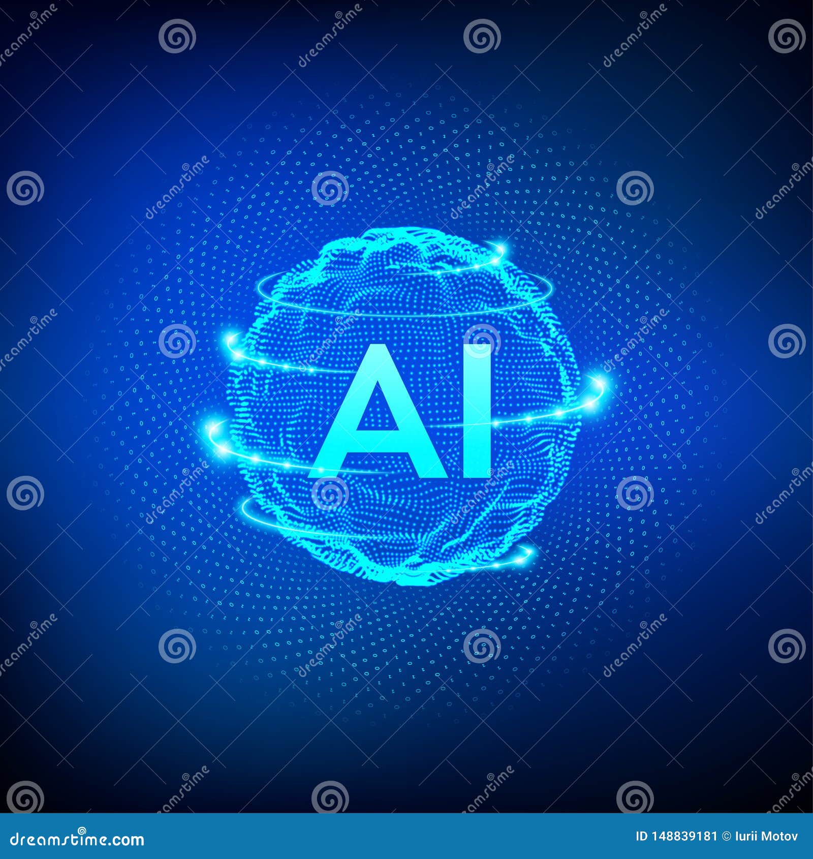 AI. Artificial Intelligence Logo. Artificial Intelligence and Machine ...