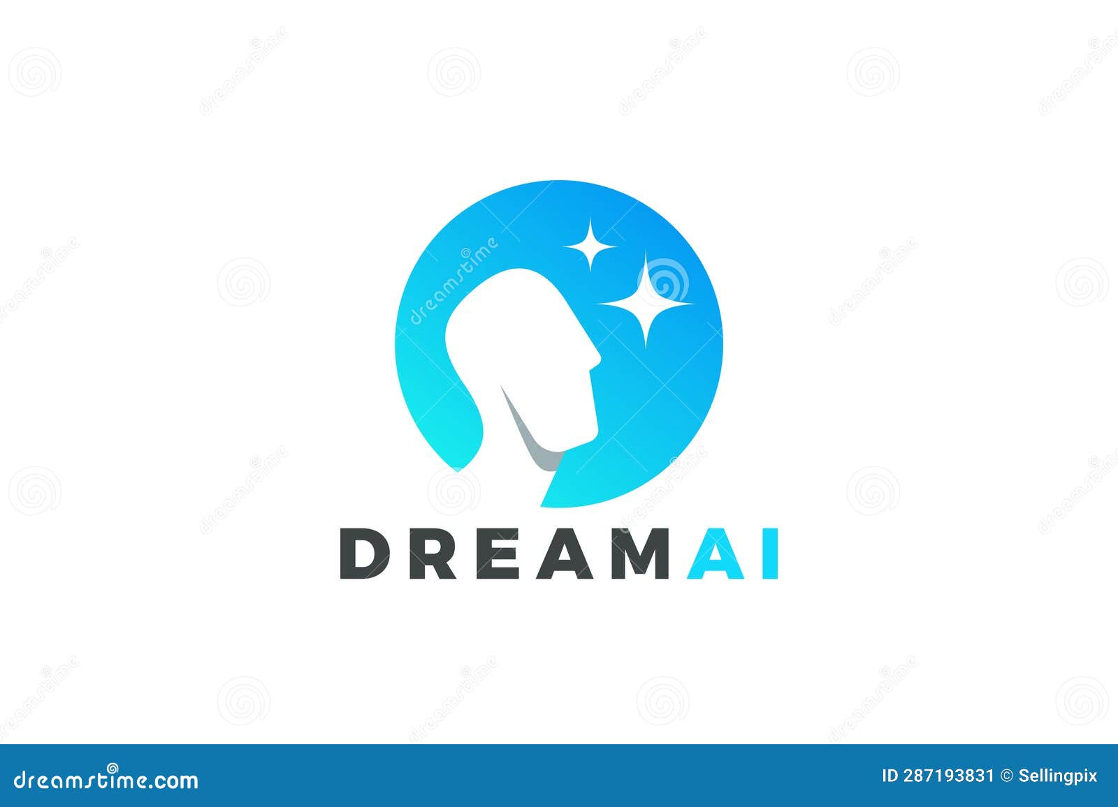 AI Artificial Intelligence Logo Virtual Reality Vector Design Stock ...