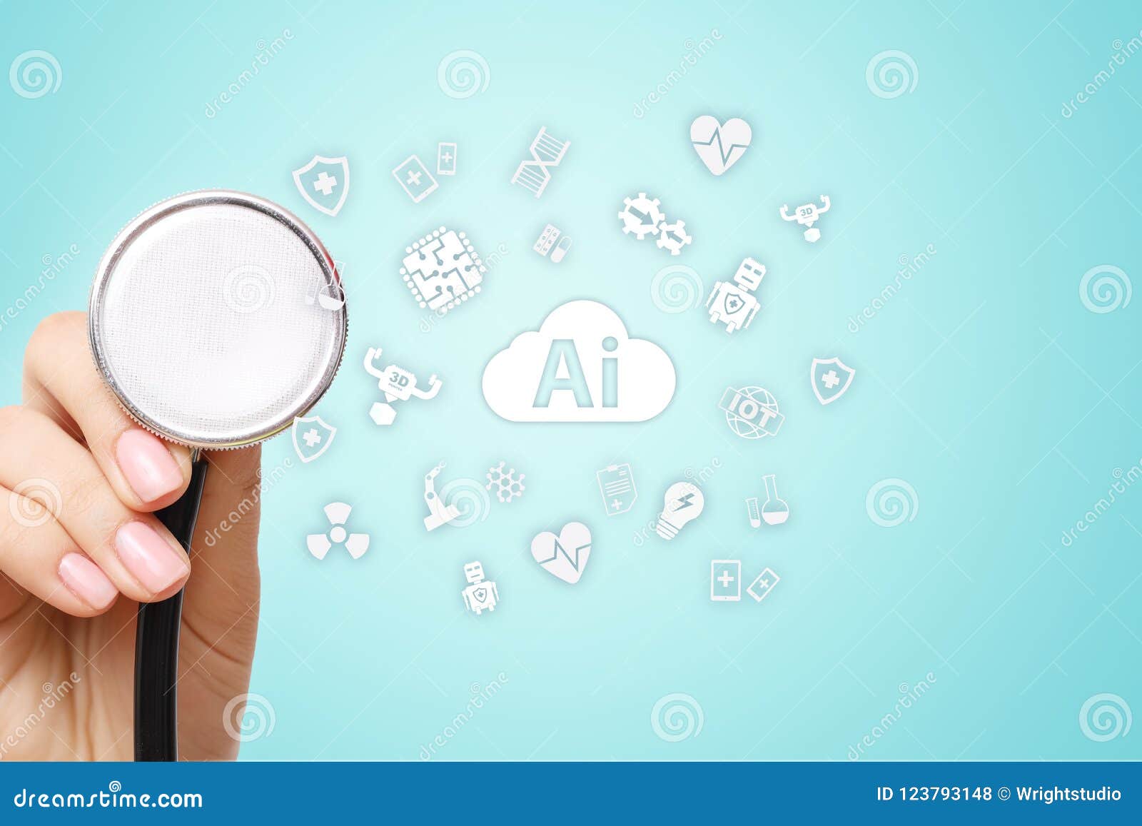 AI, Artificial Intelligence, in Modern Medical Technology. IOT and ...