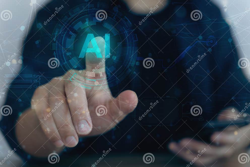 AI Artificial Intelligence People Using Technology and AI Application ...