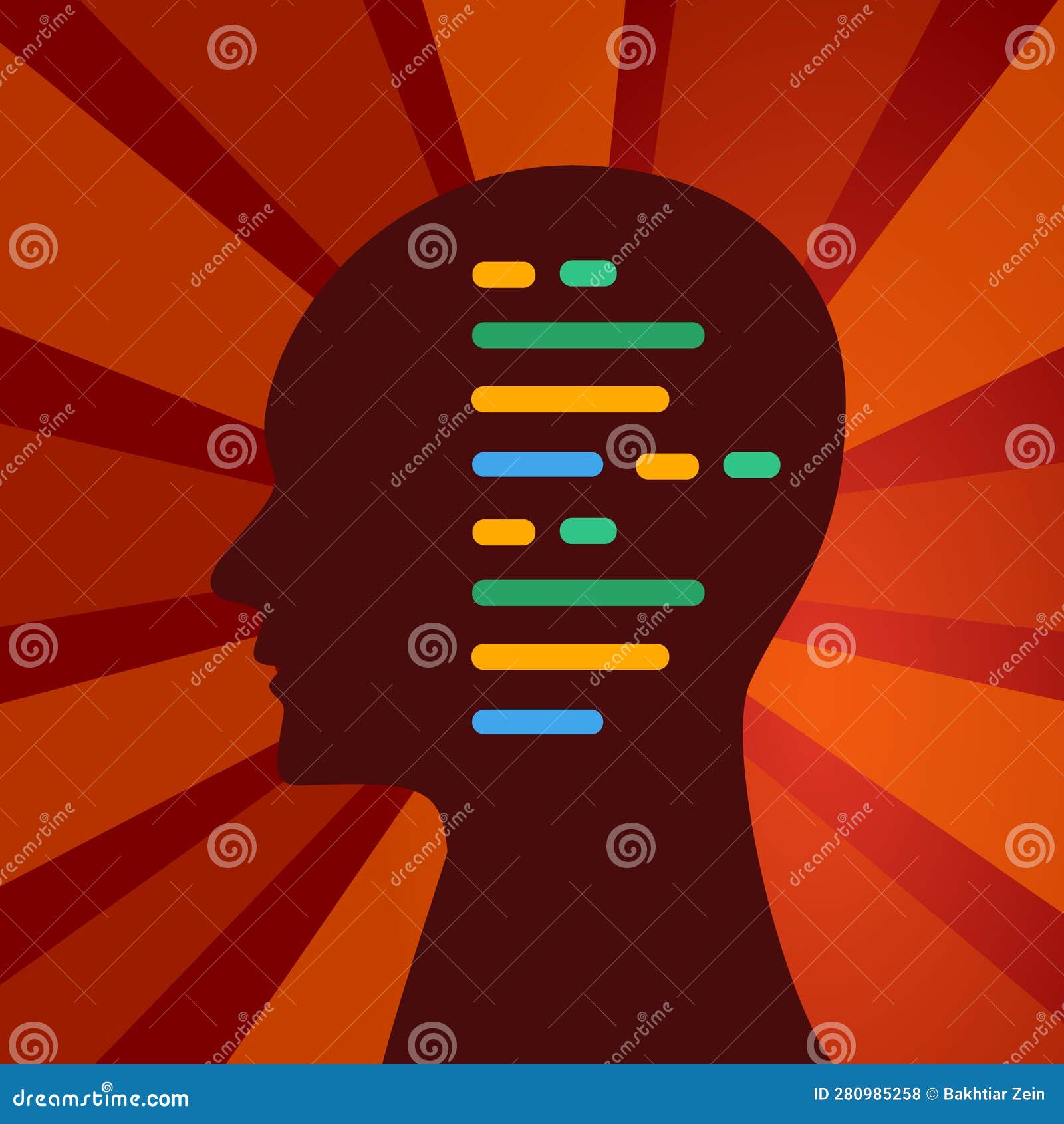 AI Artificial Intelligence Revolution Red Propaganda Retro Design Head ...