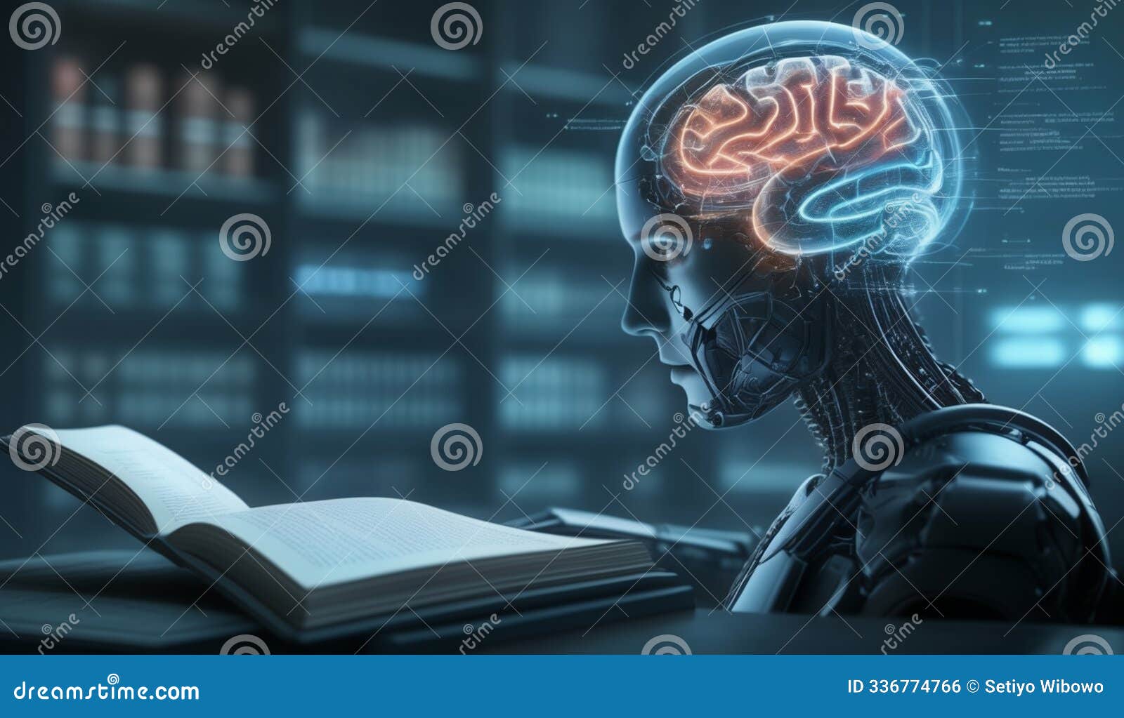 AI Artificial Intelligence Robot Brain Image Illustration Stock Photo ...