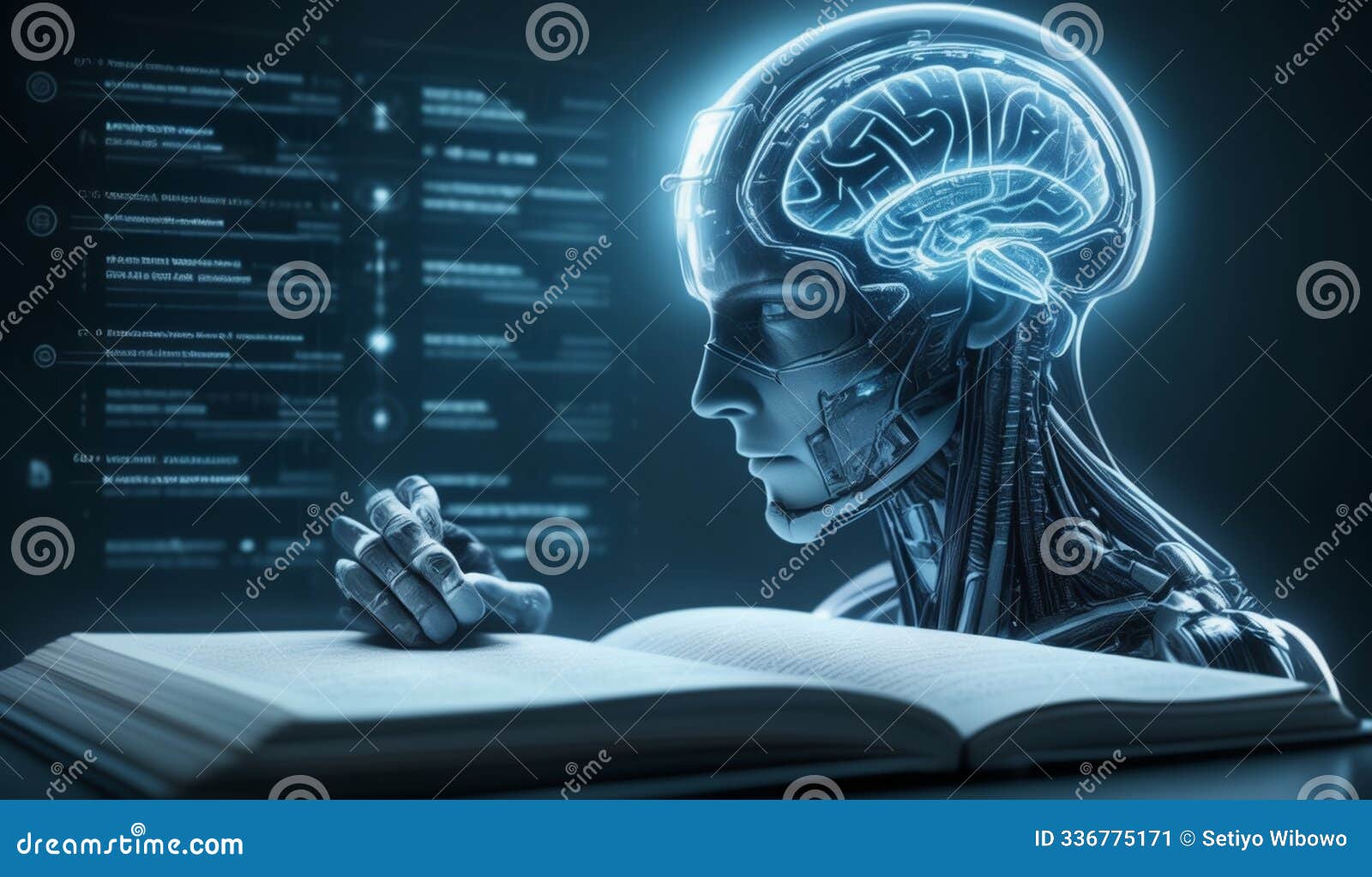 AI Artificial Intelligence Robot Brain Image Illustration Stock Image ...