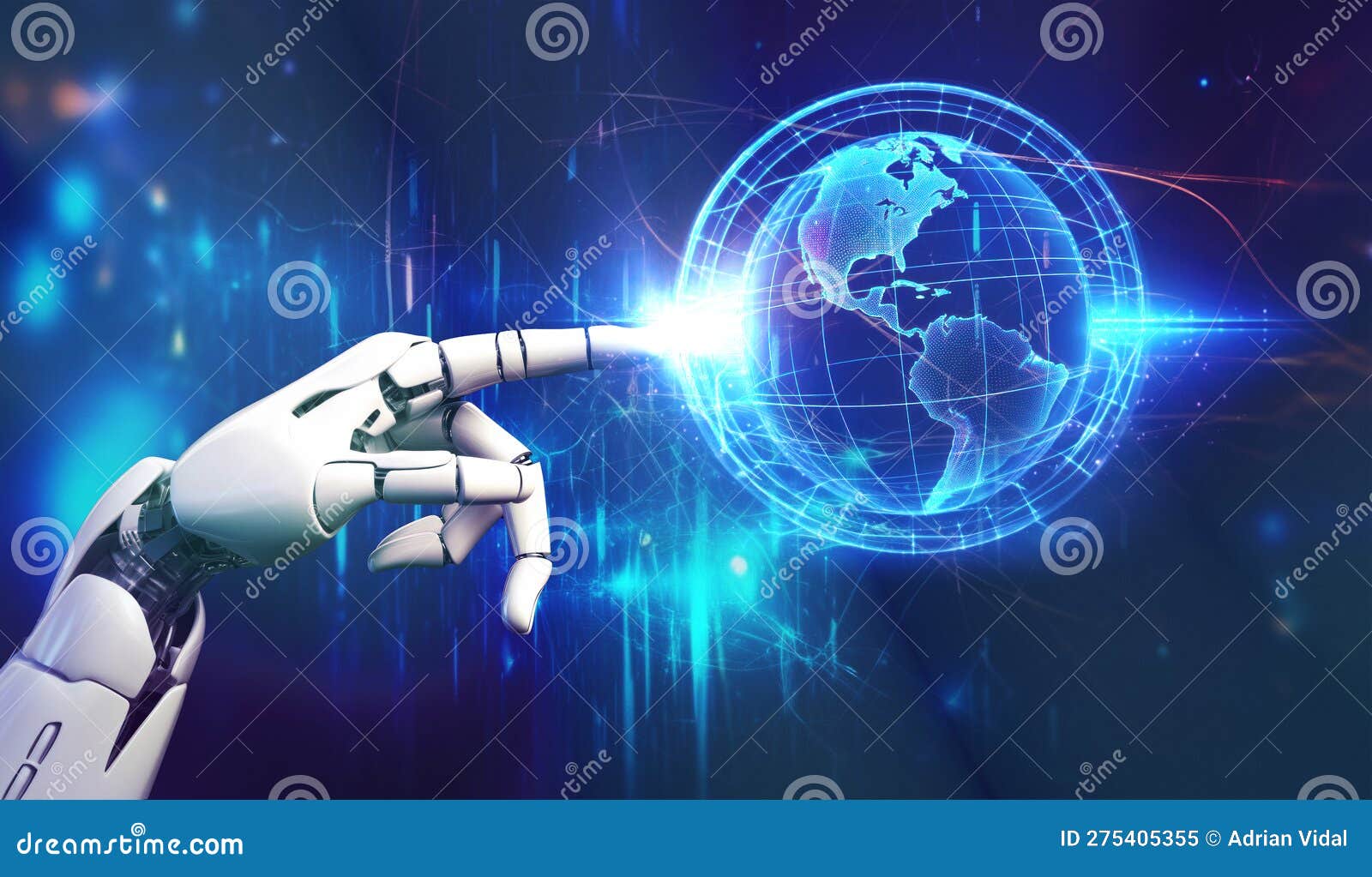 AI, Artificial Intelligence, Robot Hand Touching and Changing the World ...