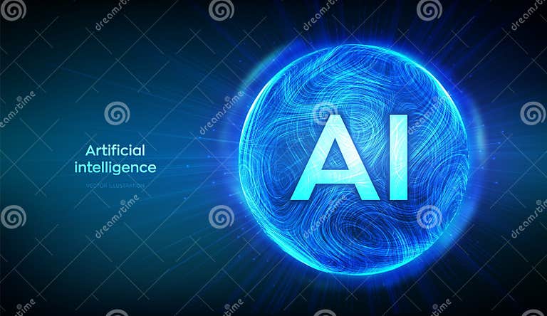 AI. Artificial Intelligence in the Shape of Abstract Sphere. Neural ...