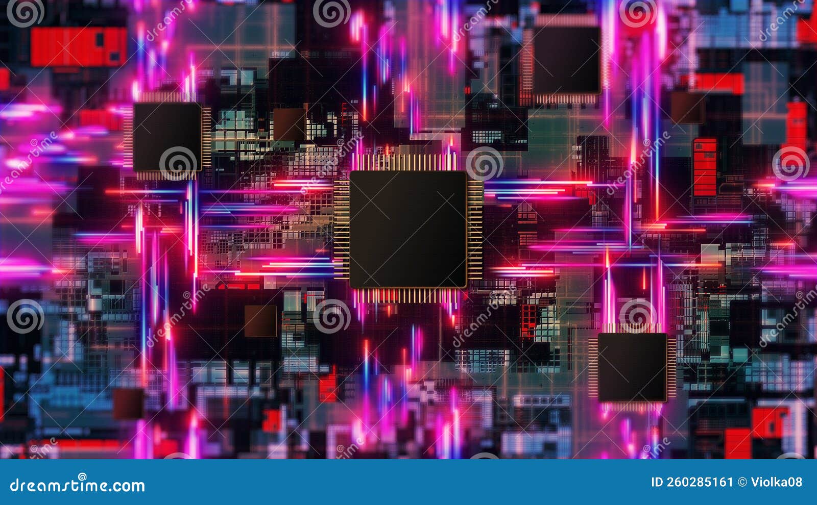 AI Artificial Intelligence Technology Futuristic CPU Computer ...