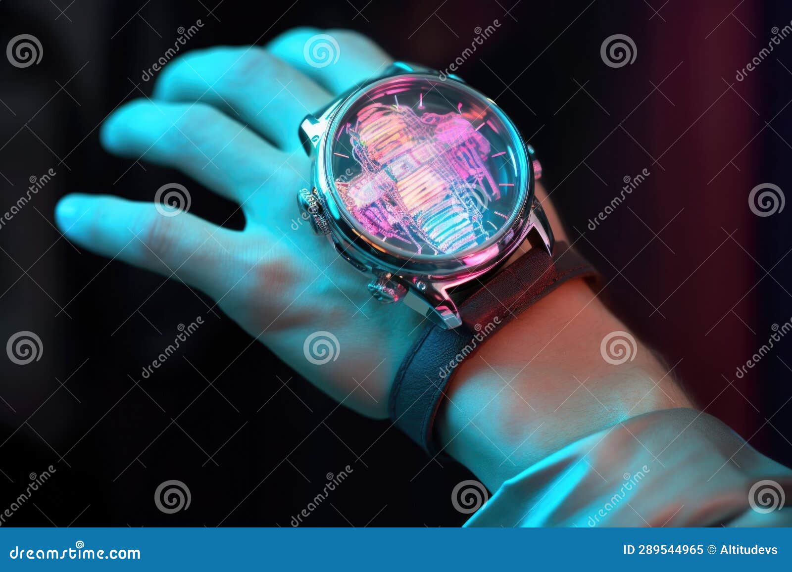 Holographic Wristwatch Stock Illustrations – 7 Holographic Wristwatch ...