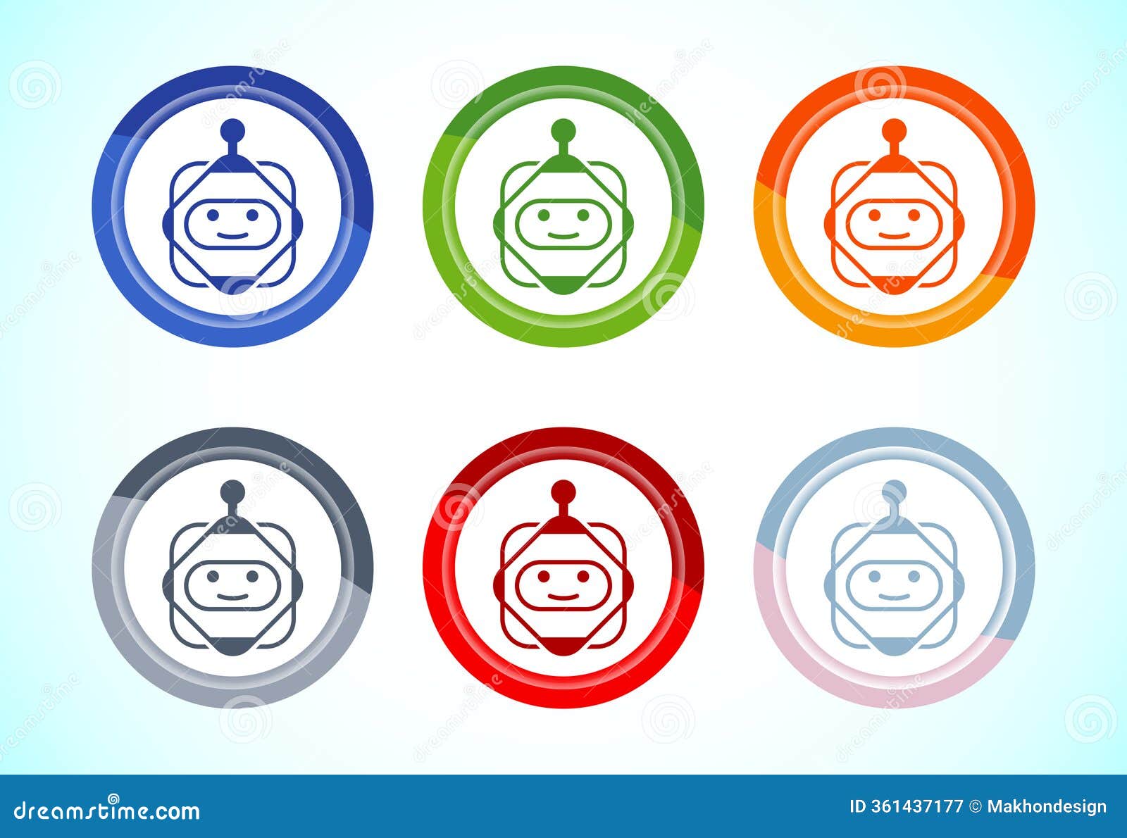 AI Assistant Icon Design Illustration. Digital or Virtual Assistant ...