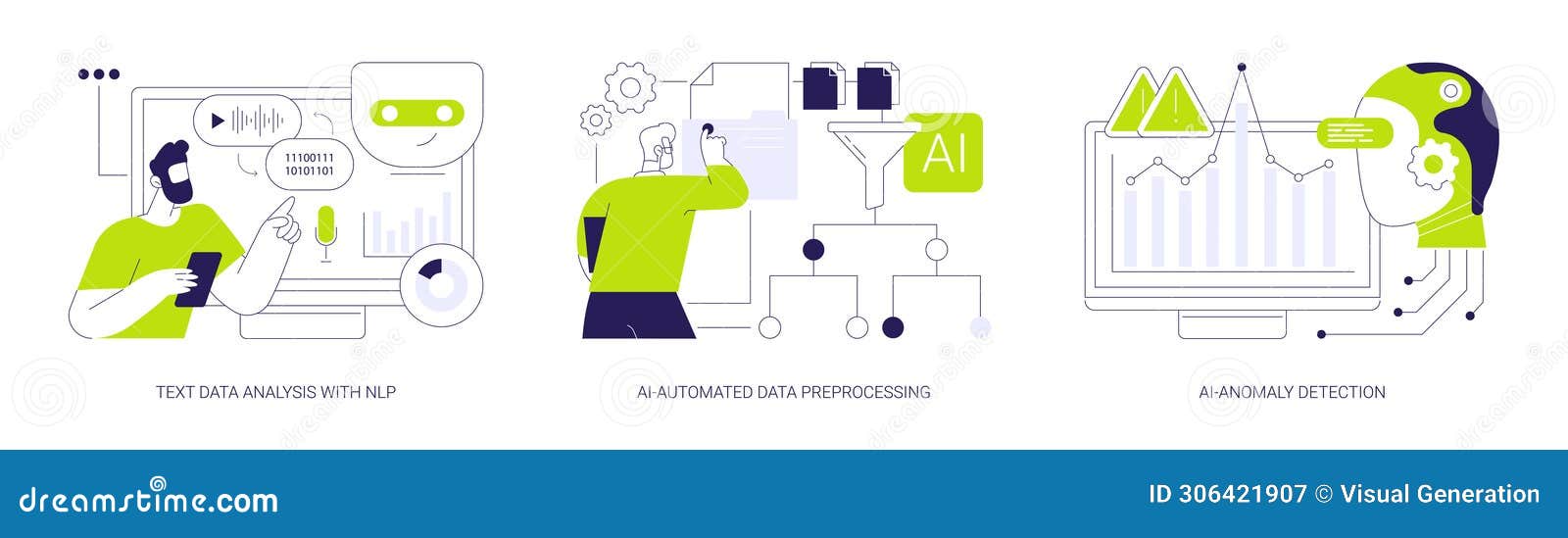 AI Automation in Data Analysis Abstract Concept Vector Illustrations ... AI Automation in Data Analysis Abstract Concept Vector Illustrations ...