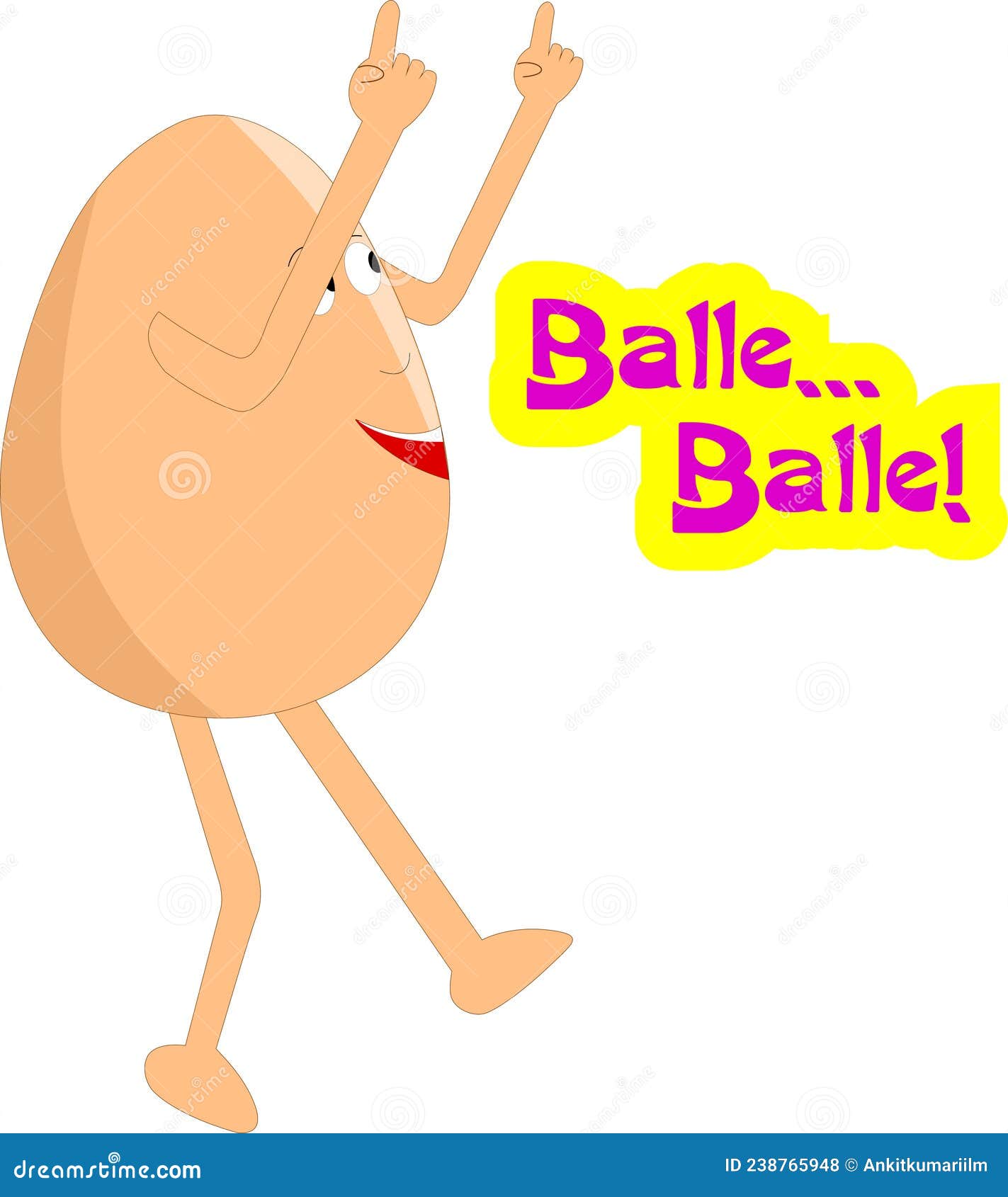 Indian-themed Egg Cartoon - Happy Egg Dancing and Saying Yay Yay ...