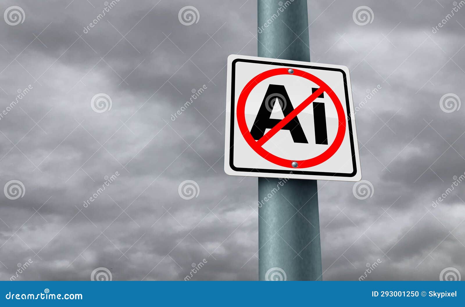 AI Ban Concept stock illustration. Illustration of networks - 293001250