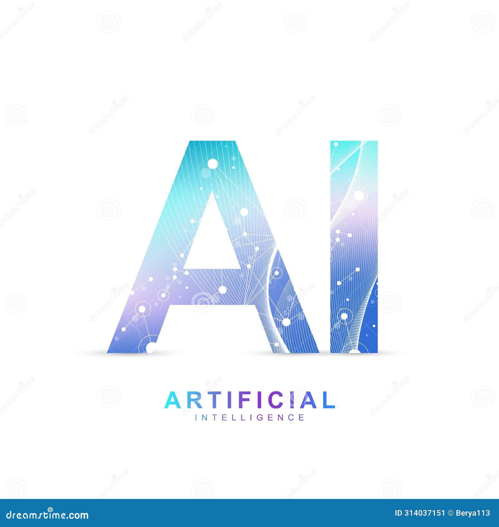 AI Banner Concept in the Digital Style. Generative Ideas Design Element ...