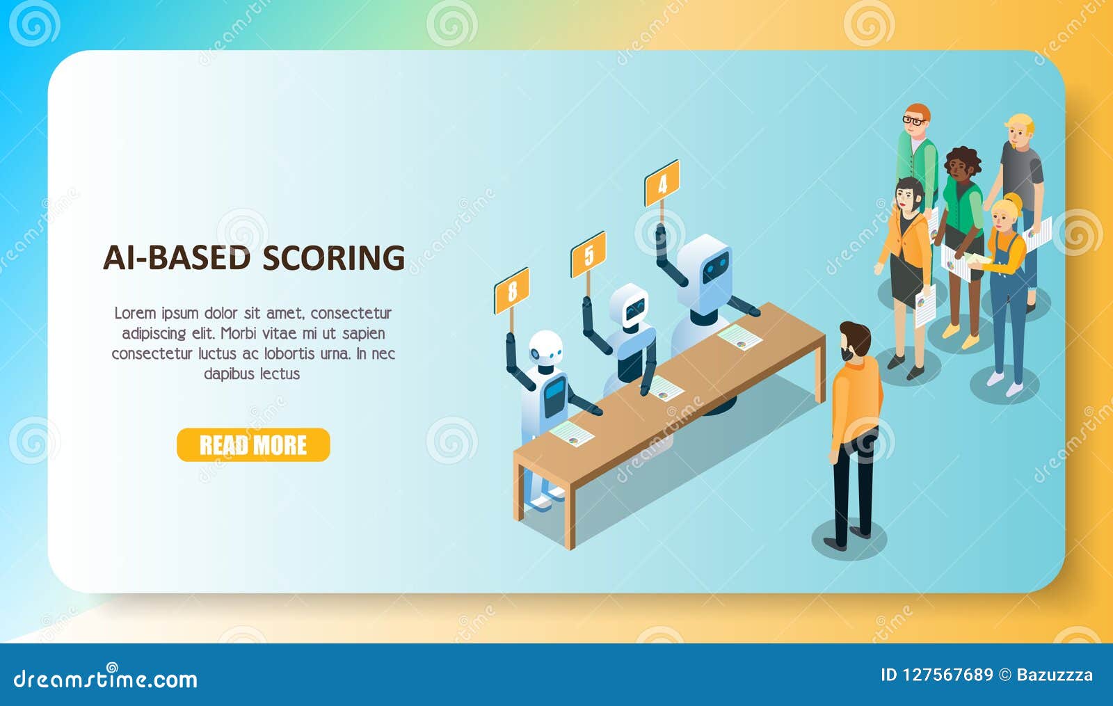 AI-based Scoring Model Concept Vector Isometric Illustration Stock ...