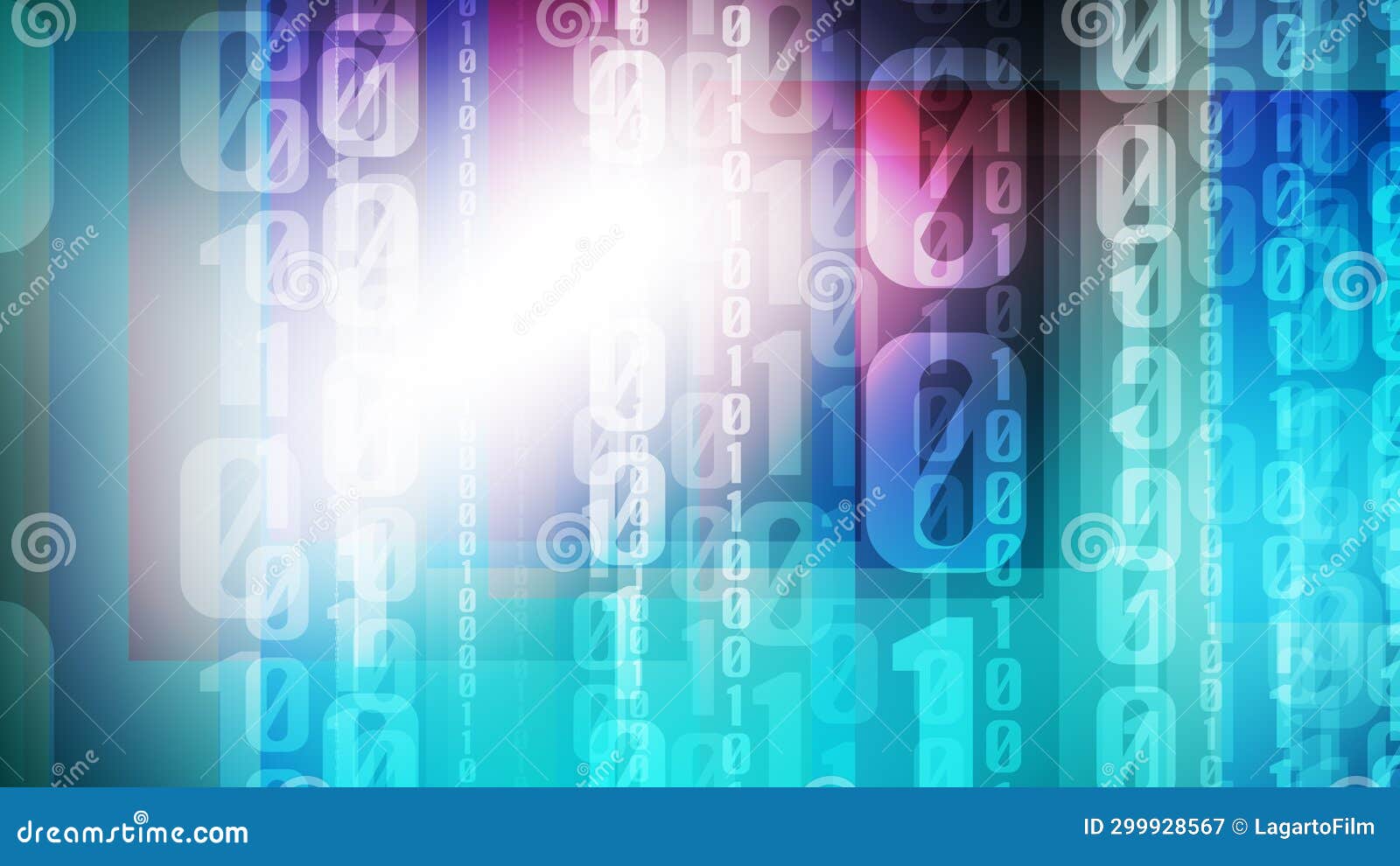 Ai Binary Rectangles And White Abstract World Of Artificial Intelligence In Binary Code