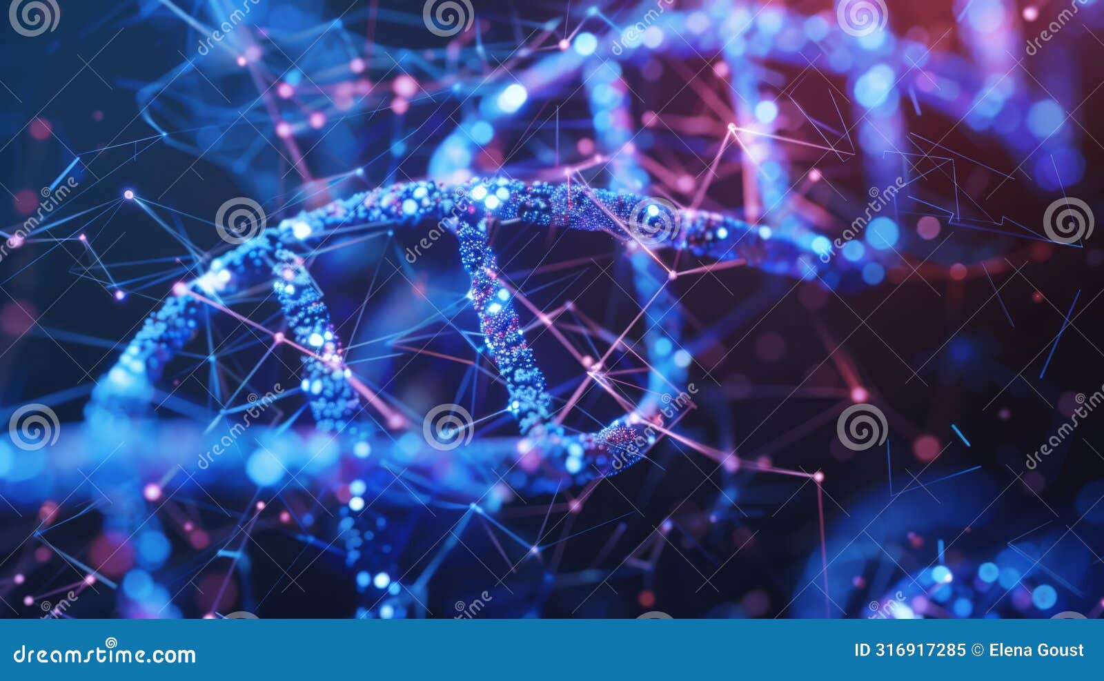 AI and Biotech Synthesis stock illustration. Illustration of ...