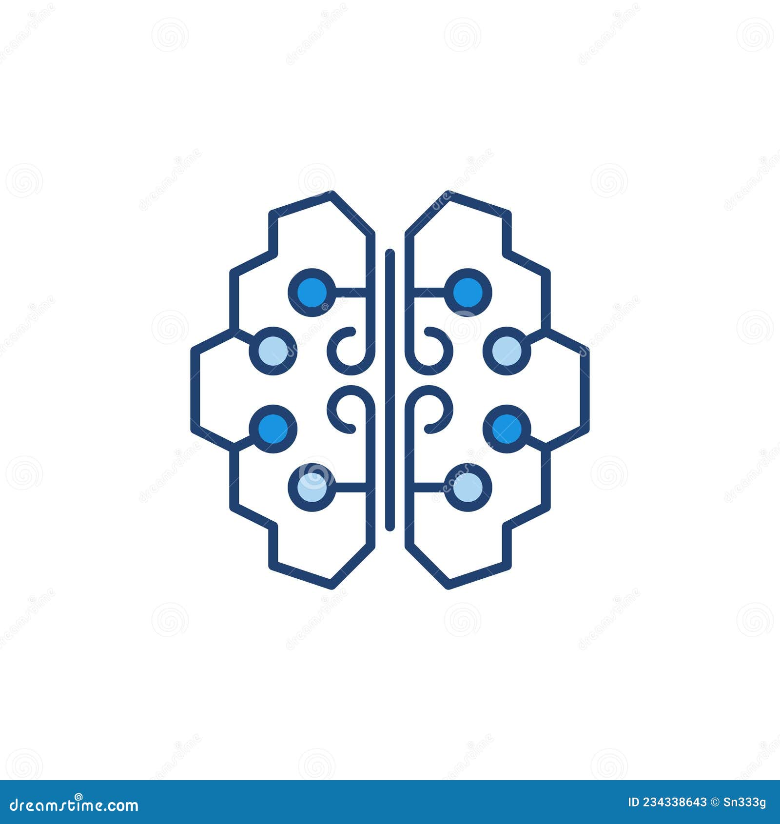 AI Brain Vector Concept Simple Colored Icon Stock Vector - Illustration ...